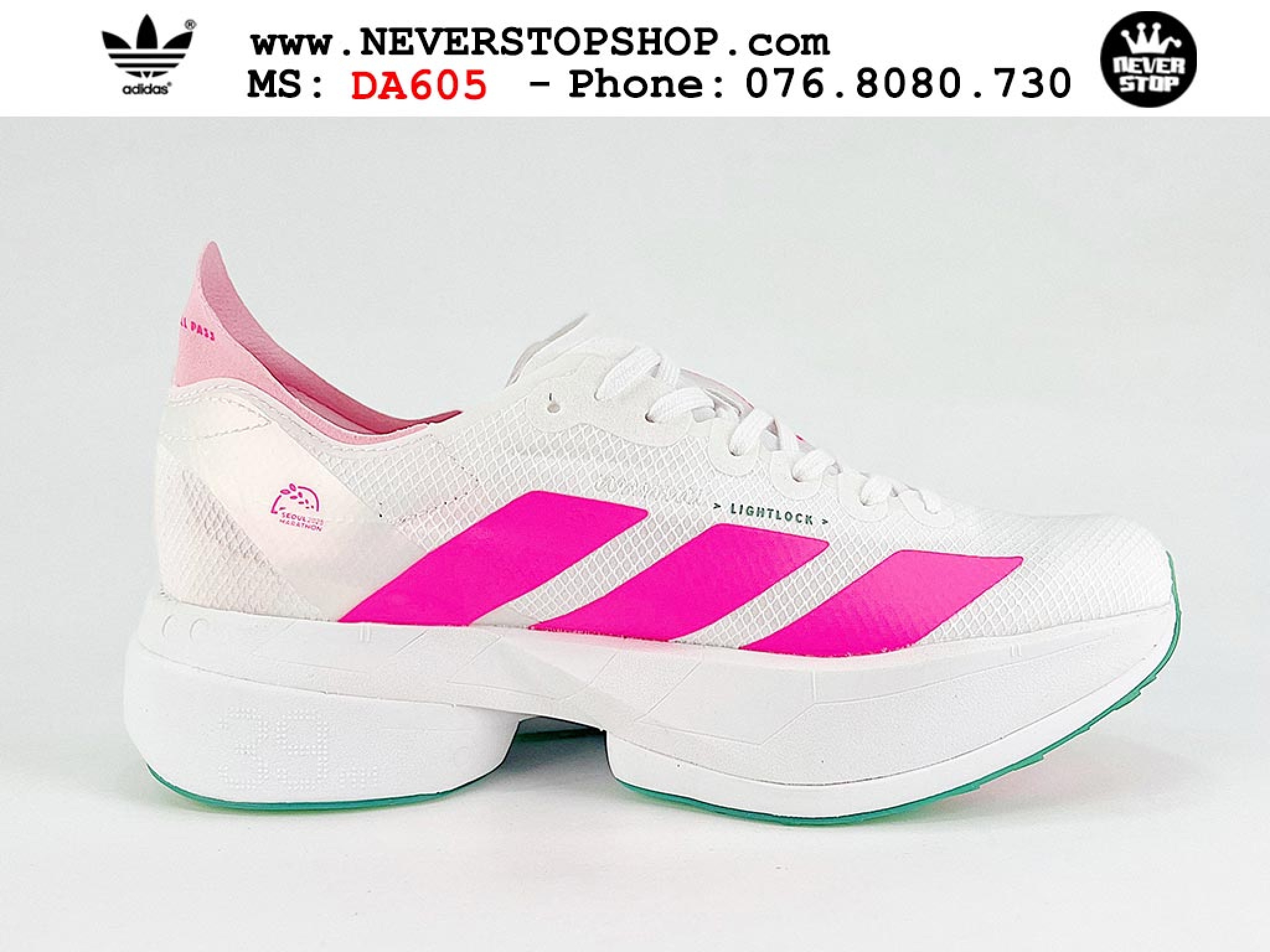 Giày chạy bộ ADIDAS ADIZERO ADIOS PRO 4 WHITE PINK chuẩn ...