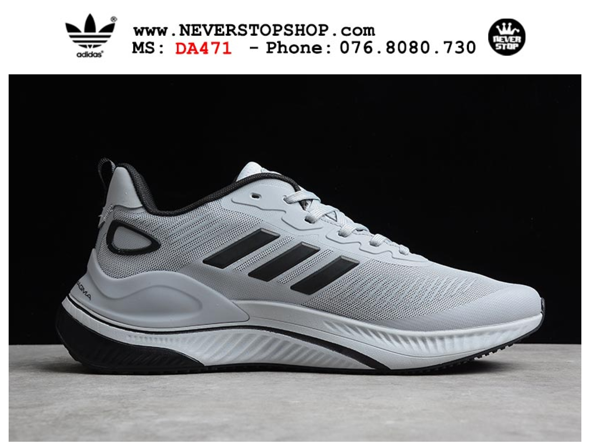 Giày thể thao ADIDAS ALPHAMAGMA GREY BLACK siêu nhẹ,