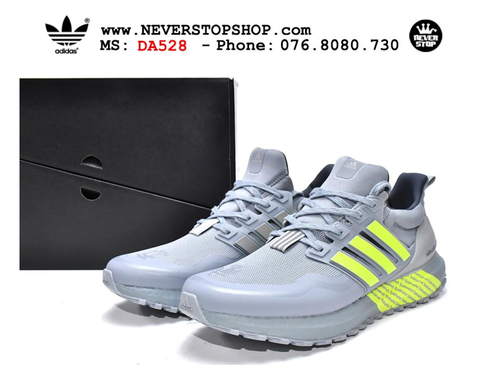 Giày thể thao ADIDAS ULTRA BOOST 4.0 GREY NEON nam nữ ...