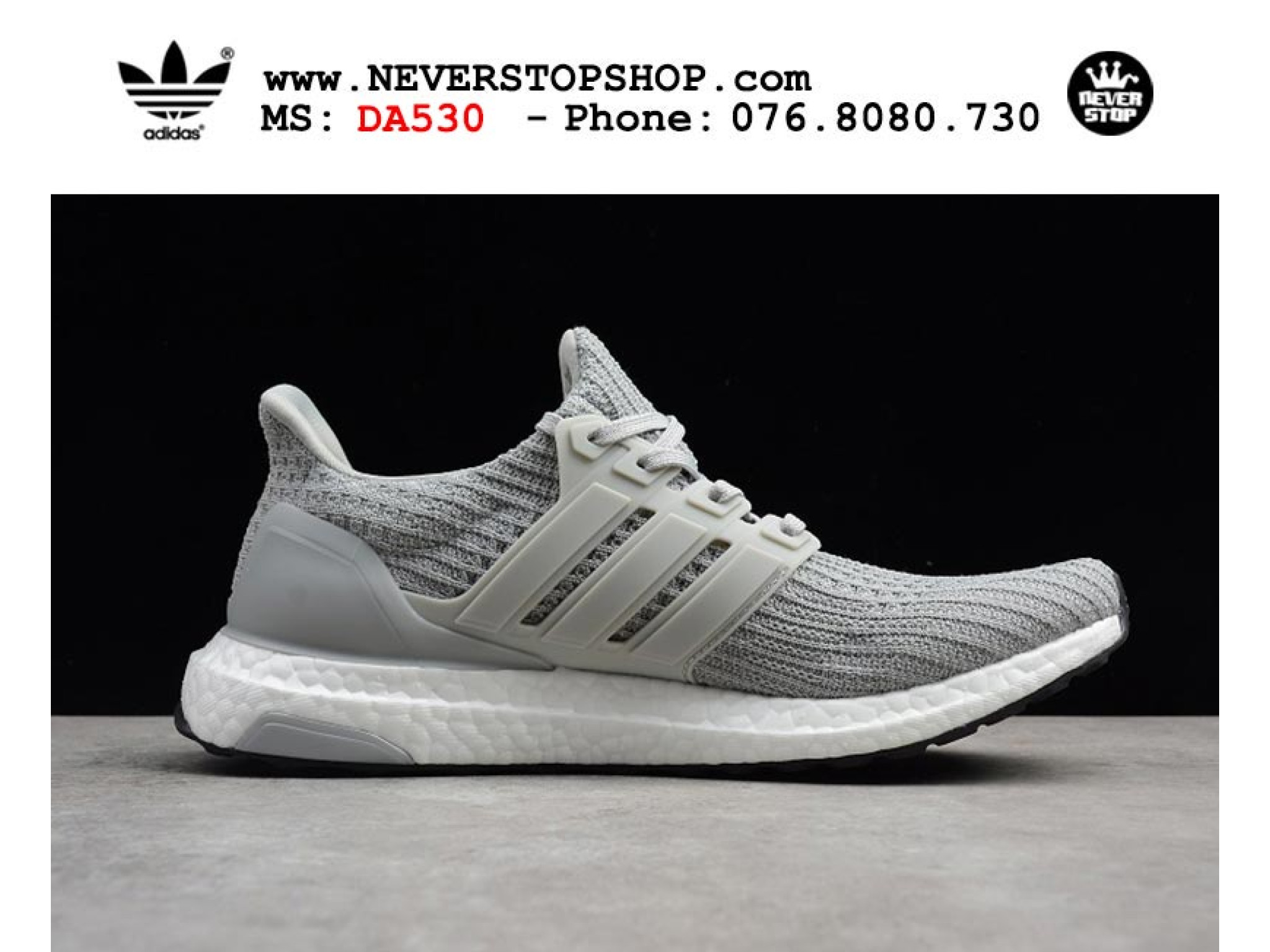 Giày thể thao ADIDAS ULTRA BOOST 4.0 GREY WHITE nam nữ ...