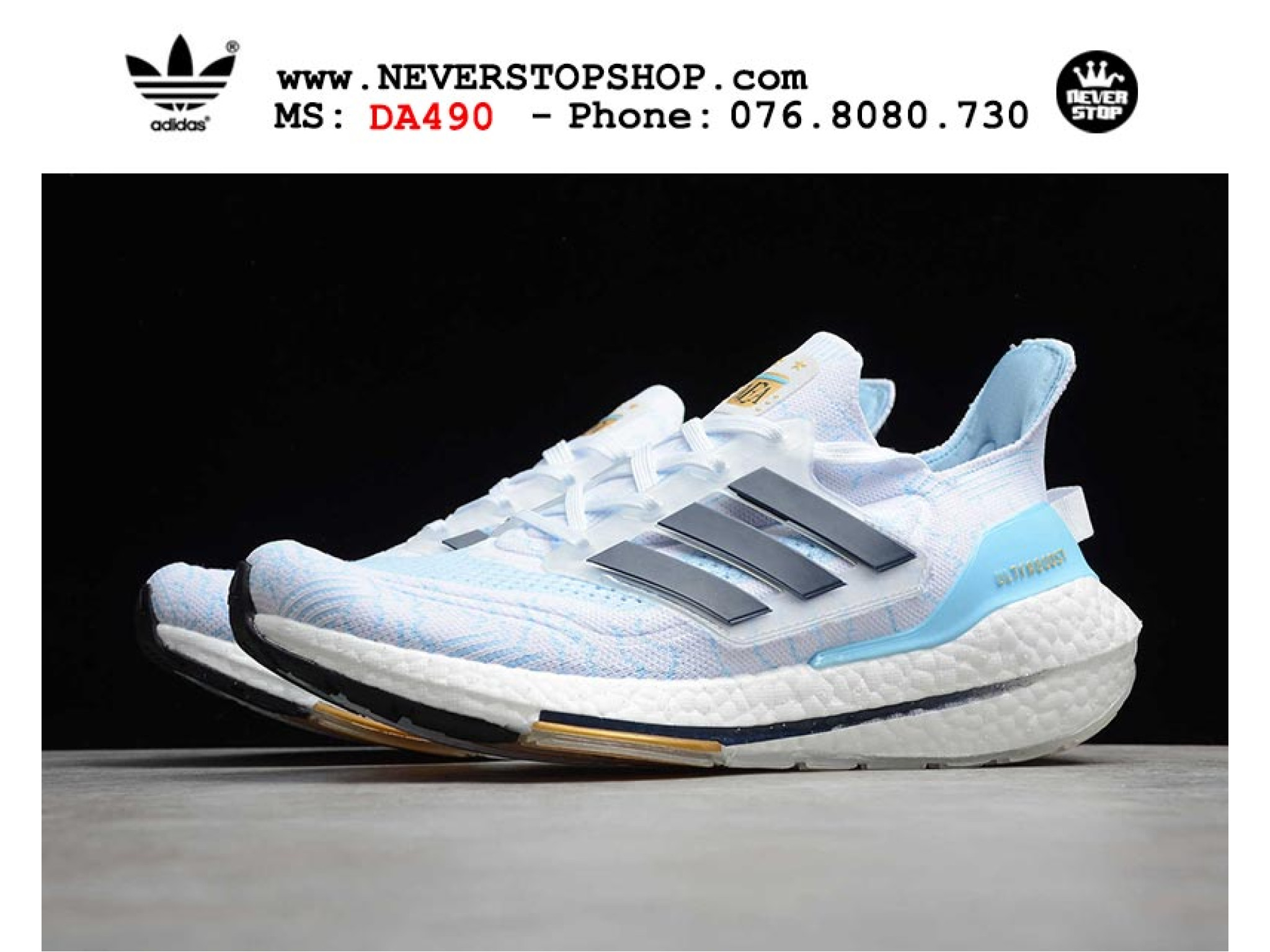 Giày thể thao ADIDAS ULTRA BOOST 7.0 BLACK WHITE BLUE ...