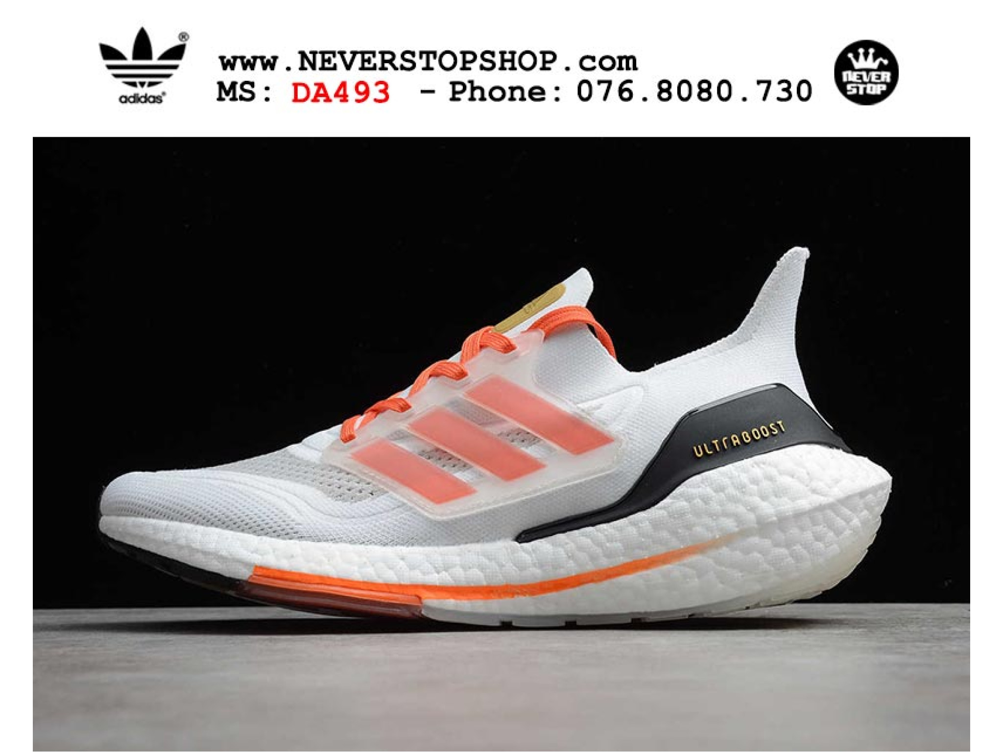 Giày thể thao ADIDAS ULTRA BOOST 7.0 BLACK WHITE ORANGE ...