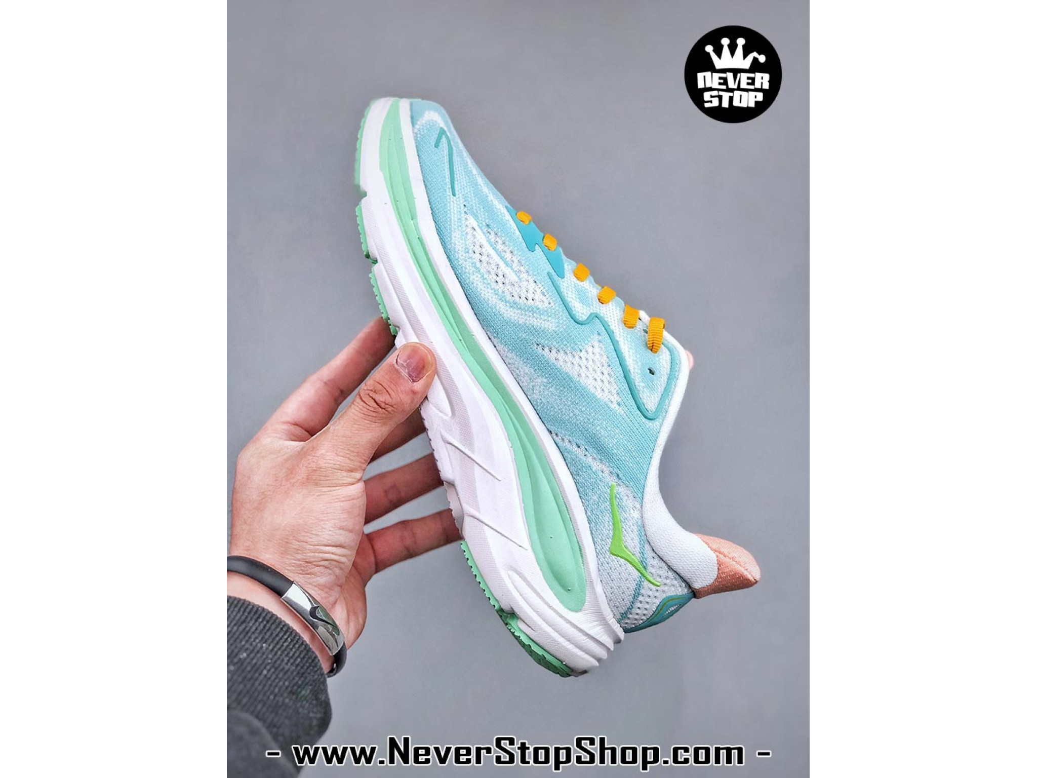 HOKA : Giày chạy bộ nam nữ HOKA CLIFTON 10 MINT GREEN ...