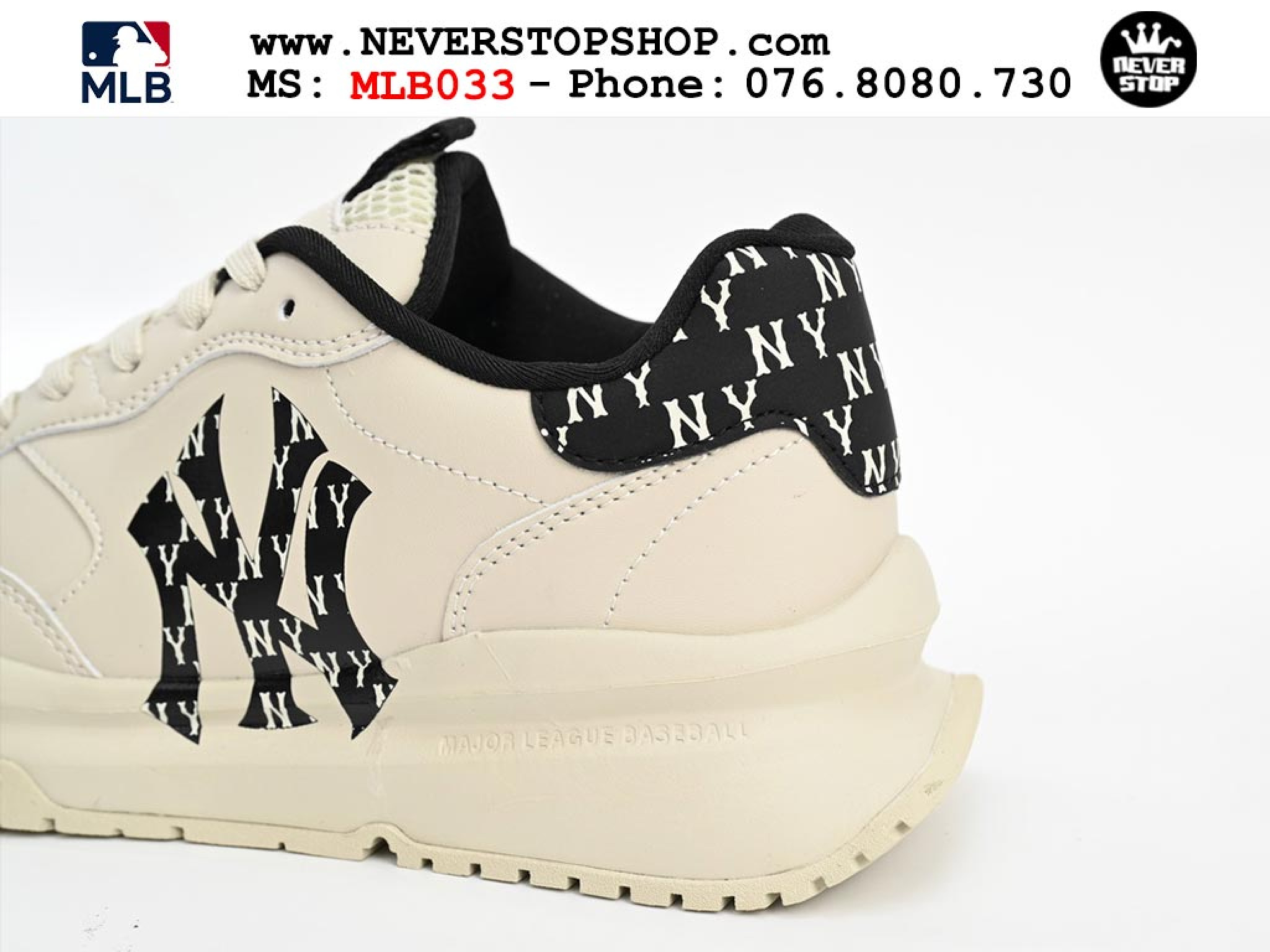 Giày MLB CHUNKY RUNNER BASIC NY NEW YORK MONOGRAM BLACK ...