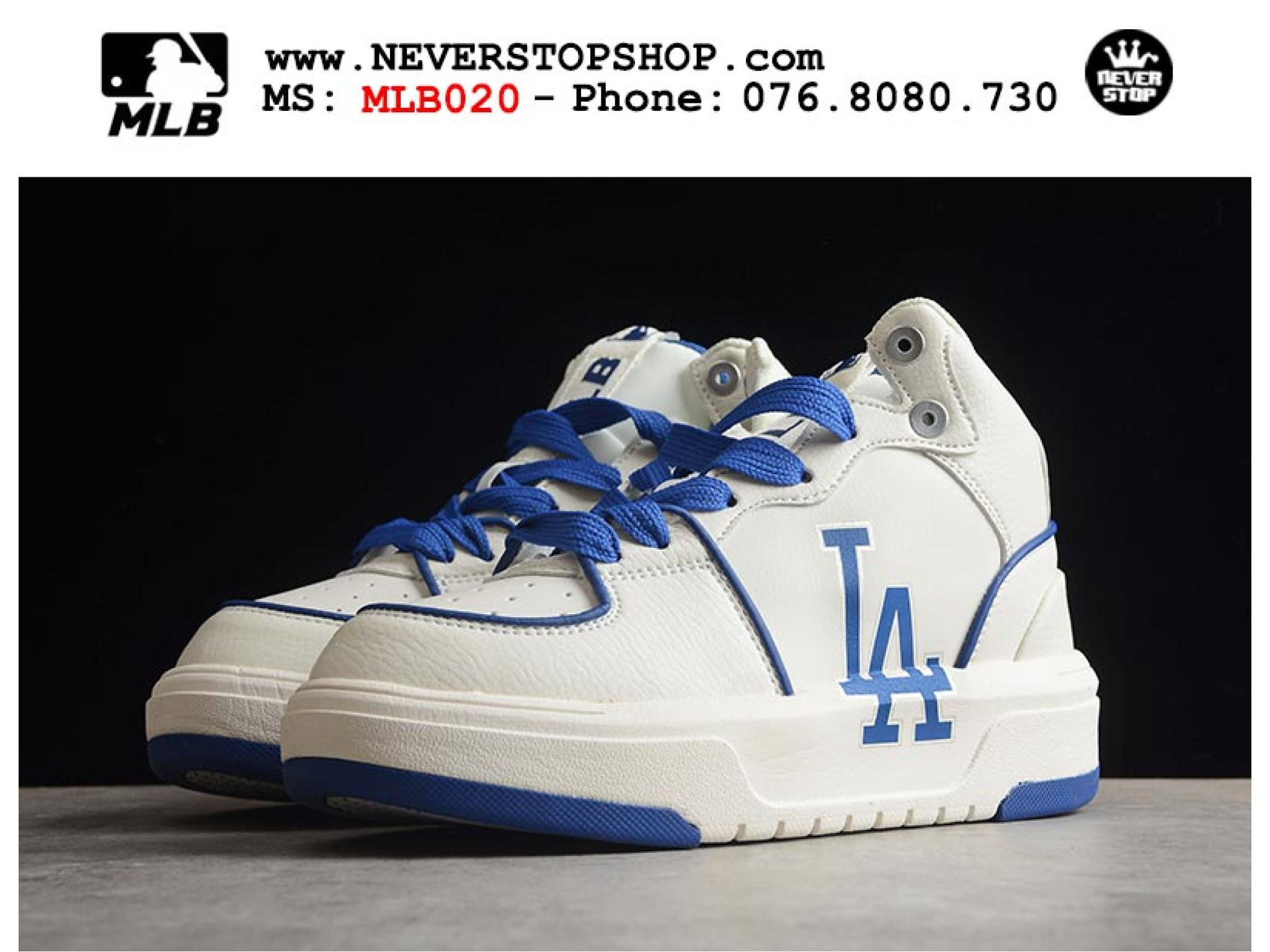 Giày MLB YANKEES CHUNKY LINER LA HIGH WHITE BLUE Hàn Quốc ...