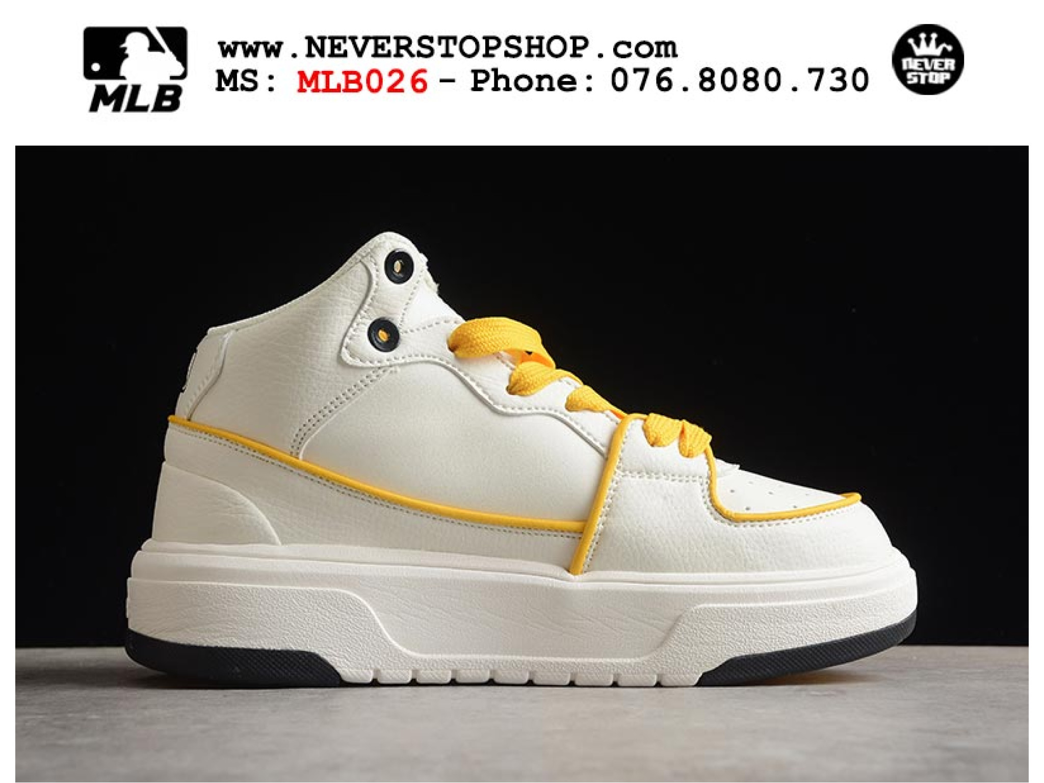 Giày MLB YANKEES CHUNKY LINER SF HIGH WHITE YELLOW Hàn ...