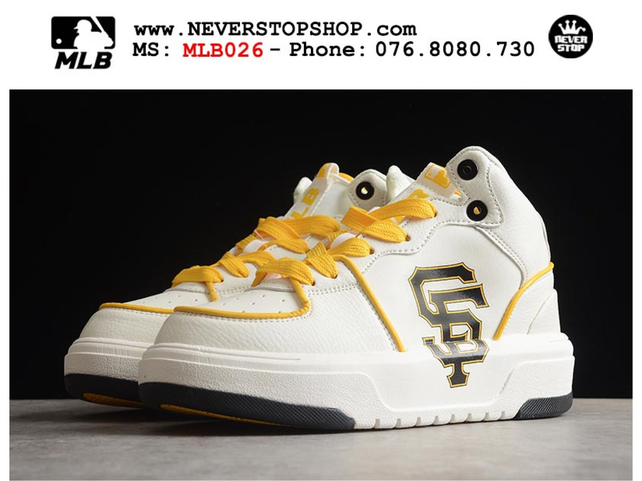 Giày MLB YANKEES CHUNKY LINER SF HIGH WHITE YELLOW Hàn ...