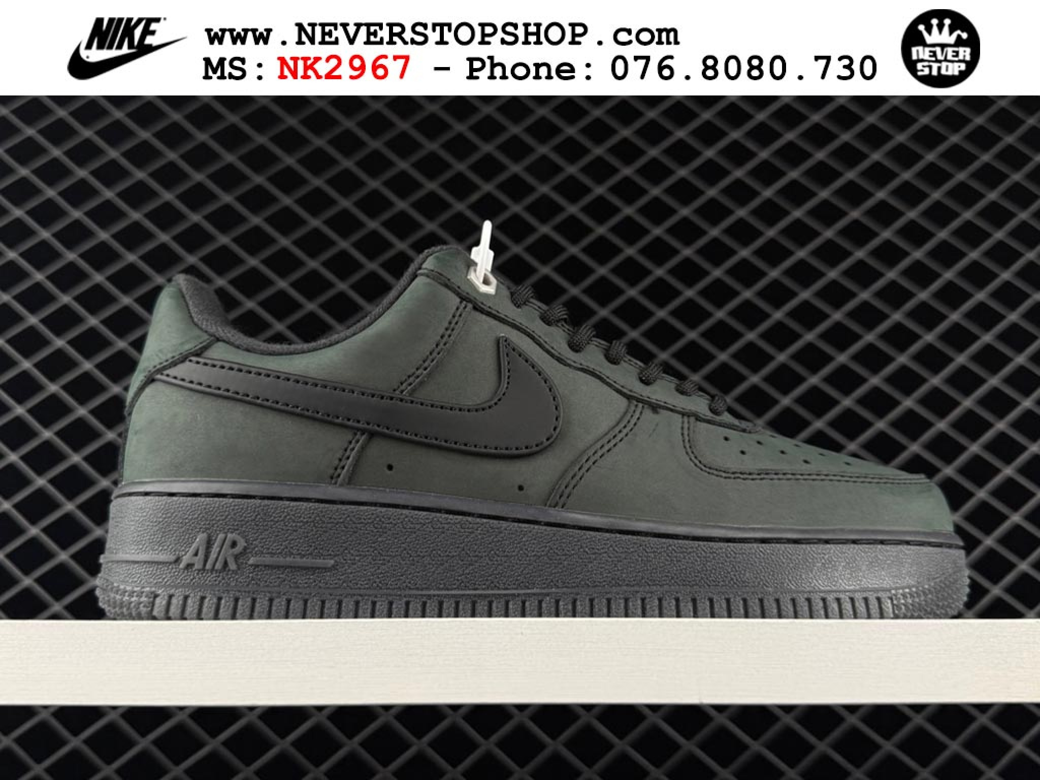 Giày thể thao NIKE AIR FORCE 1 AF1 LOW BLACK NUBUCK nam ...