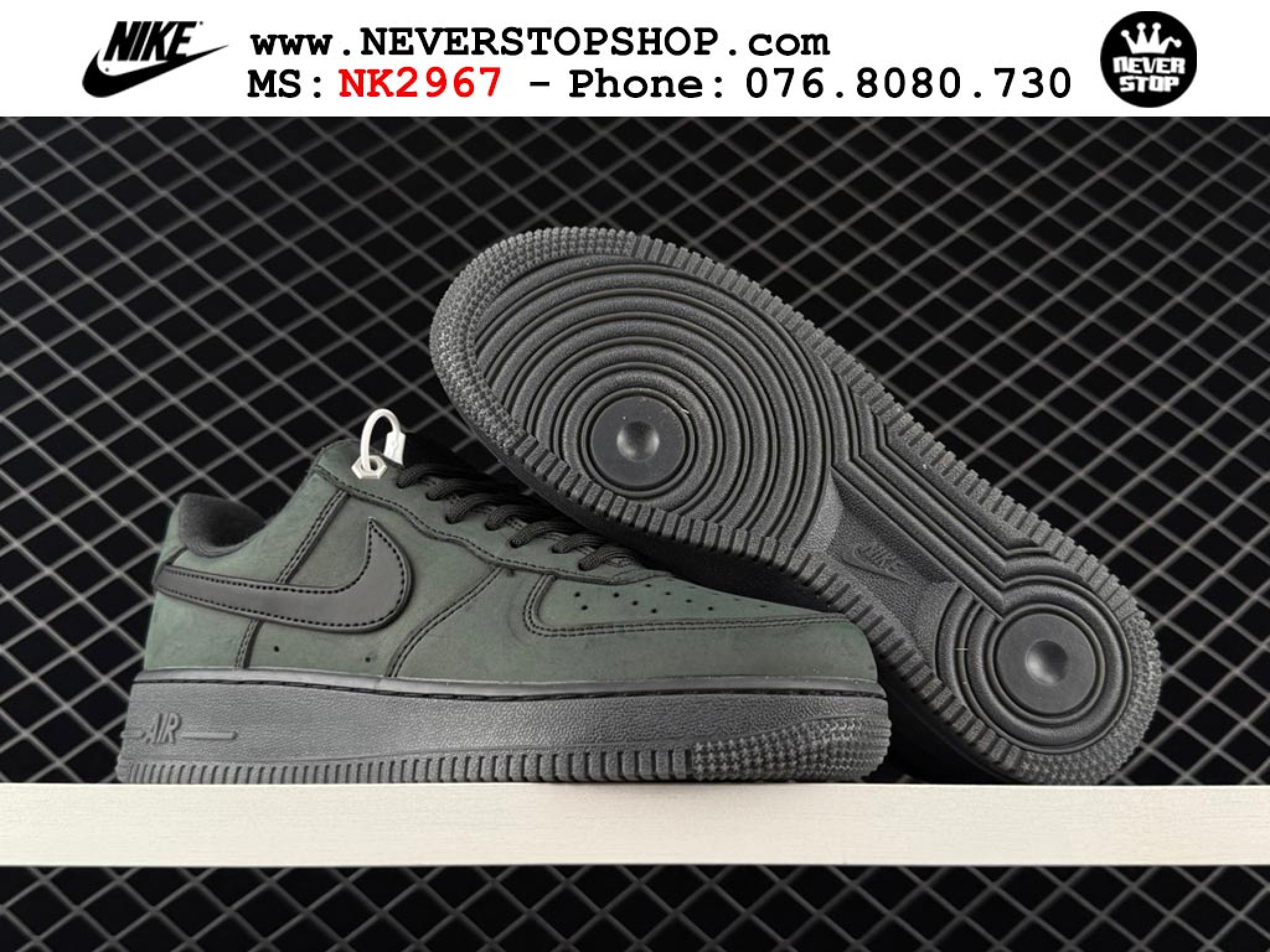 Giày thể thao NIKE AIR FORCE 1 AF1 LOW BLACK NUBUCK nam ...