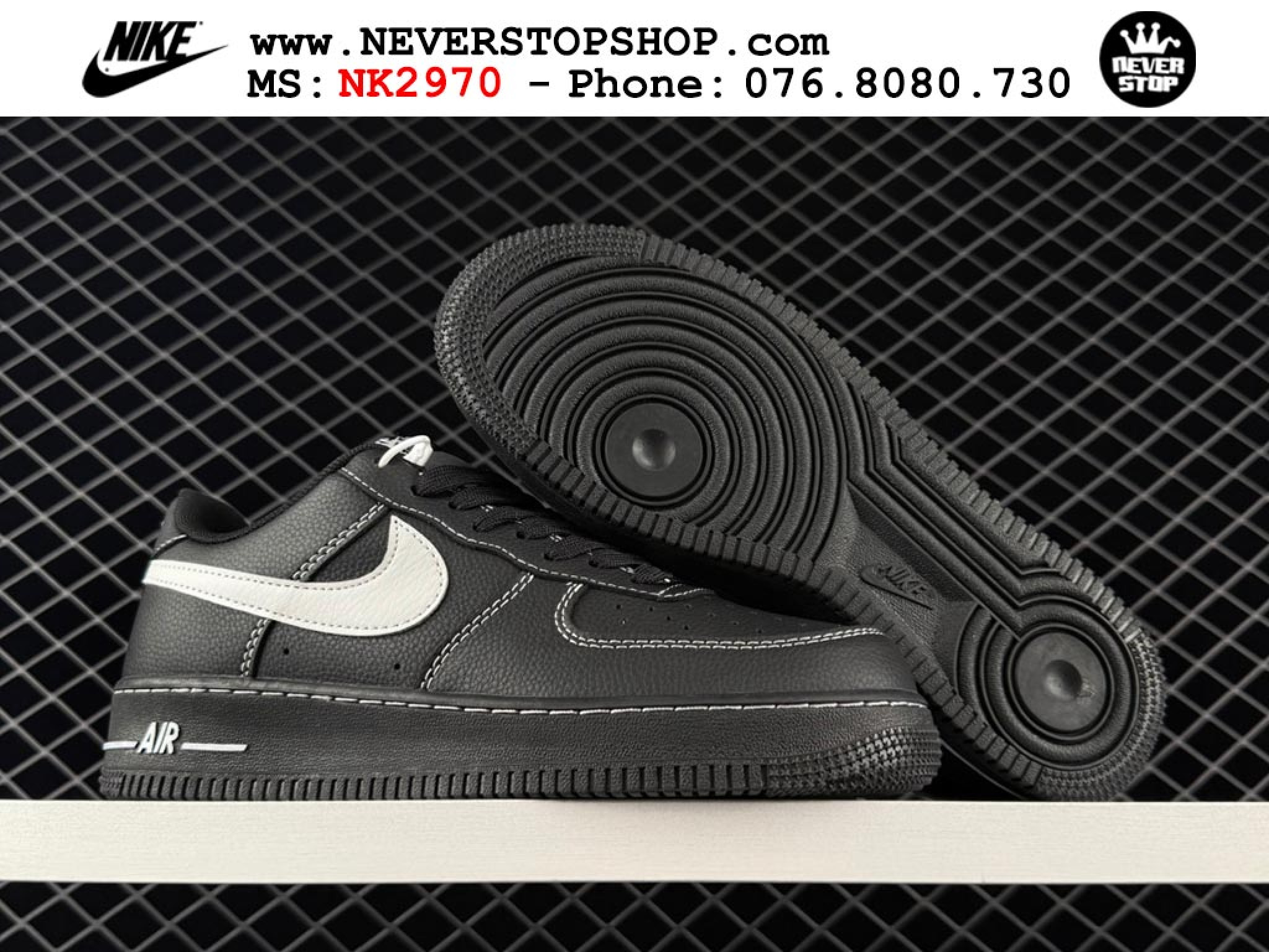 Giày thể thao NIKE AIR FORCE 1 AF1 LOW BLACK WHITE TICK ...
