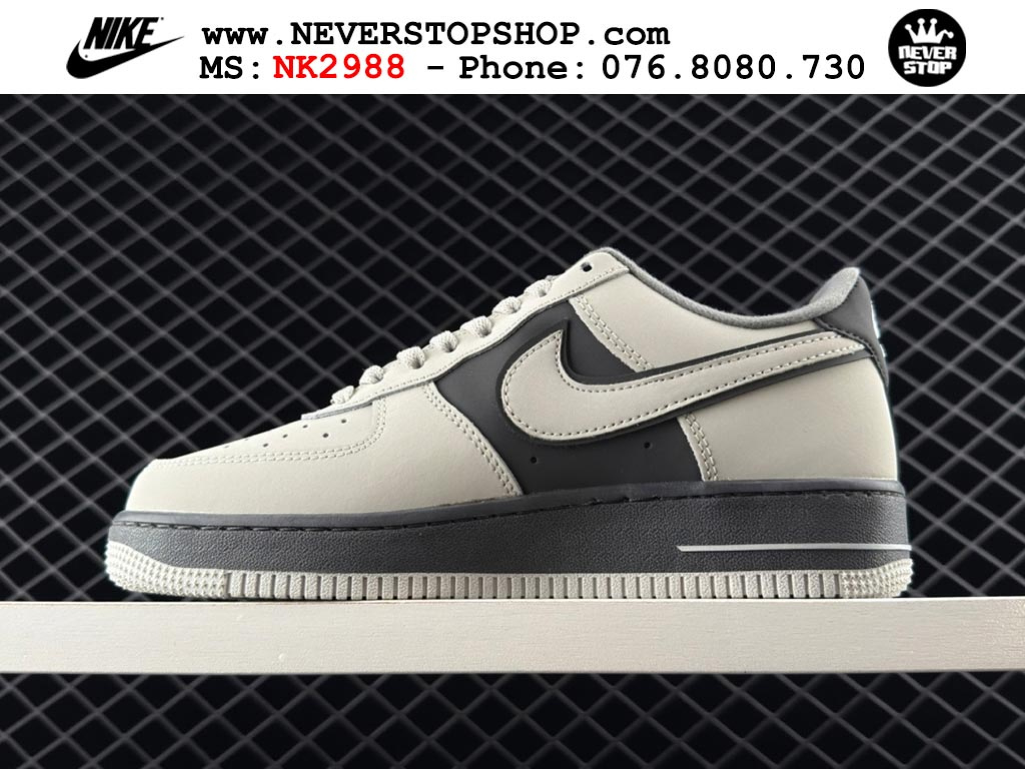 Giày thể thao NIKE AIR FORCE 1 AF1 LOW WHITE DARK GREY ...