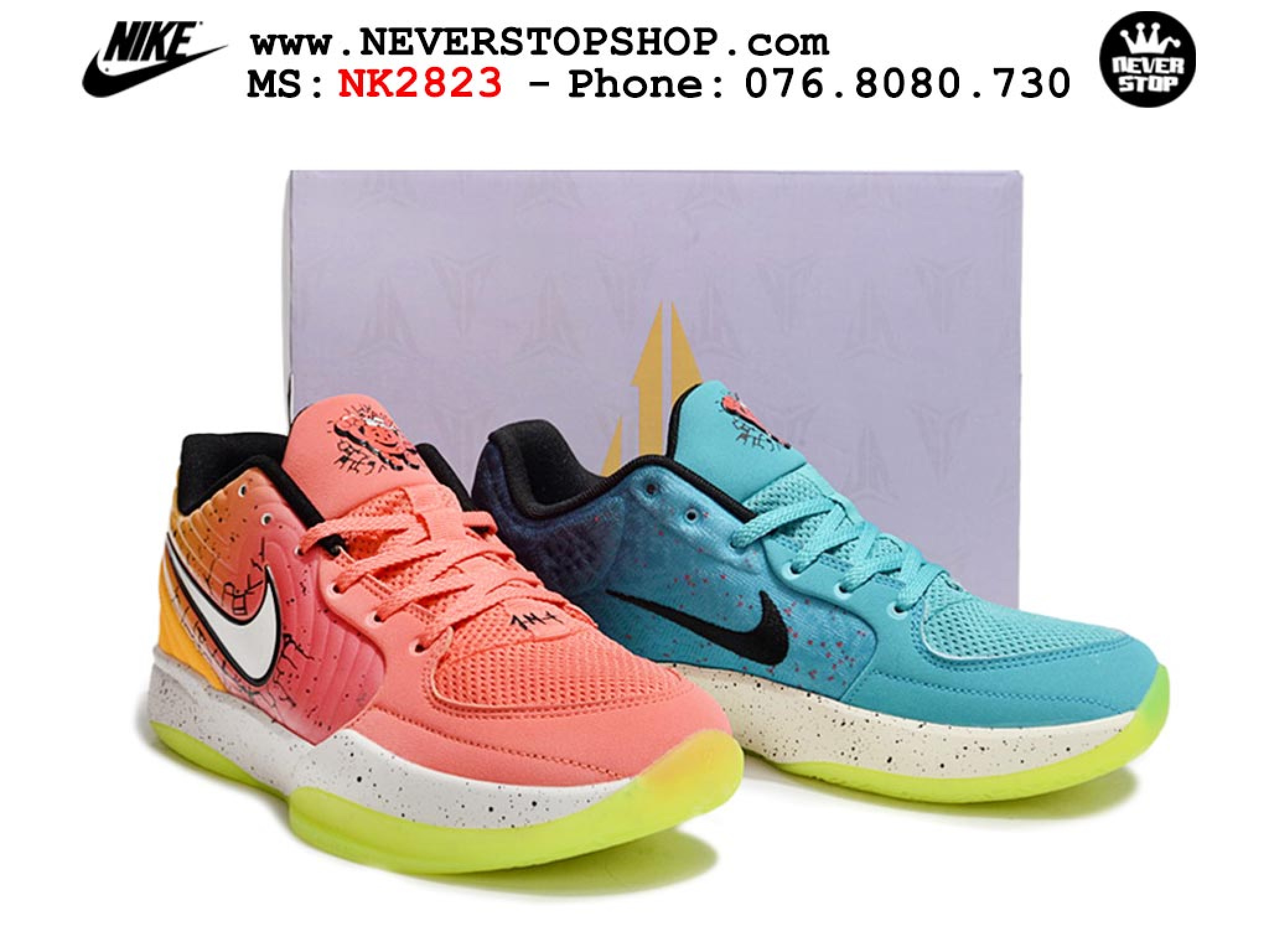 Giày bóng rổ nam nữ NIKE JA 2 KOOL AID MISMATCH cổ ...