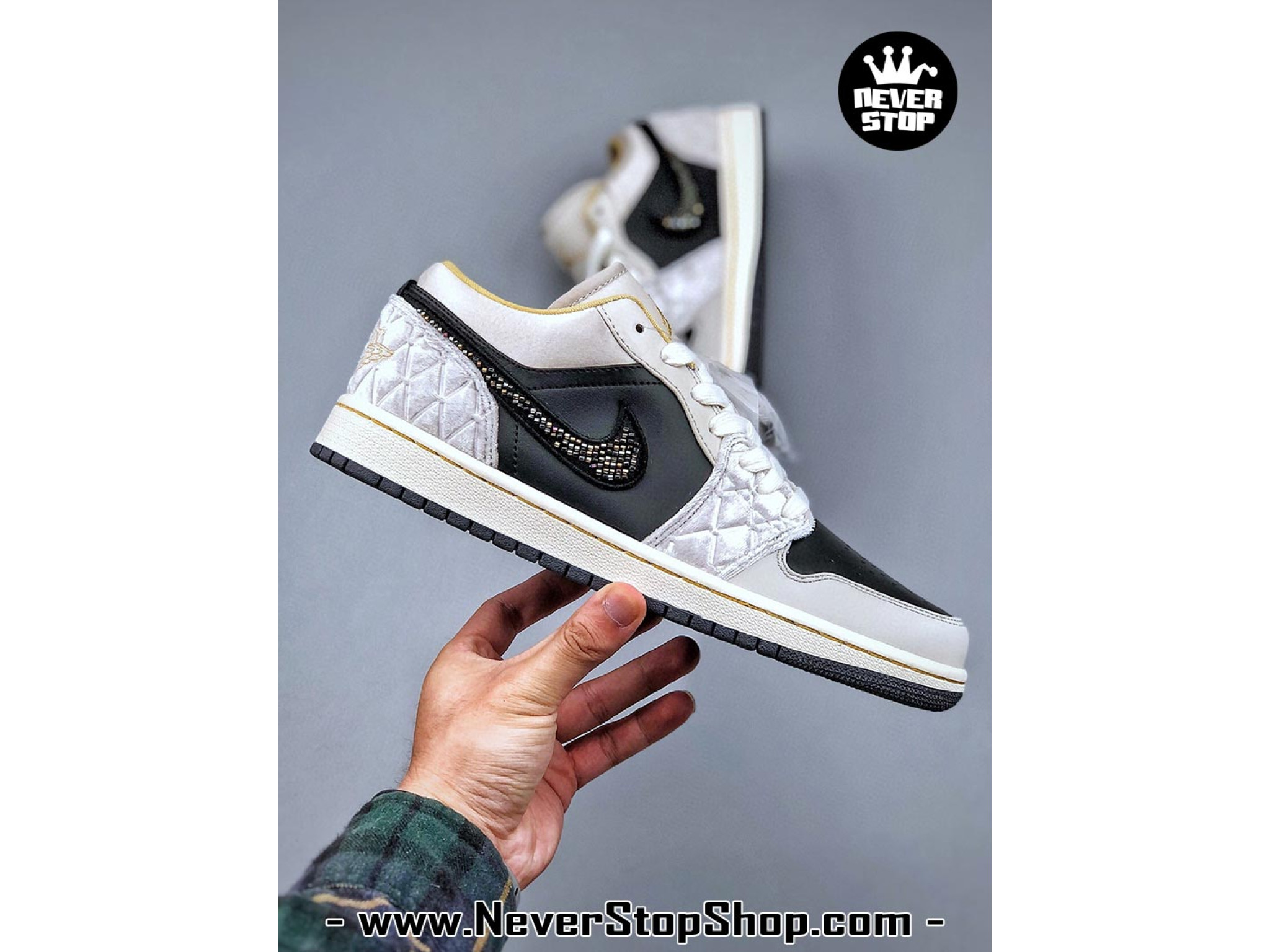 Giày NIKE AIR JORDAN 1 LOW BEADED SWOOSH cổ thấp bản ...