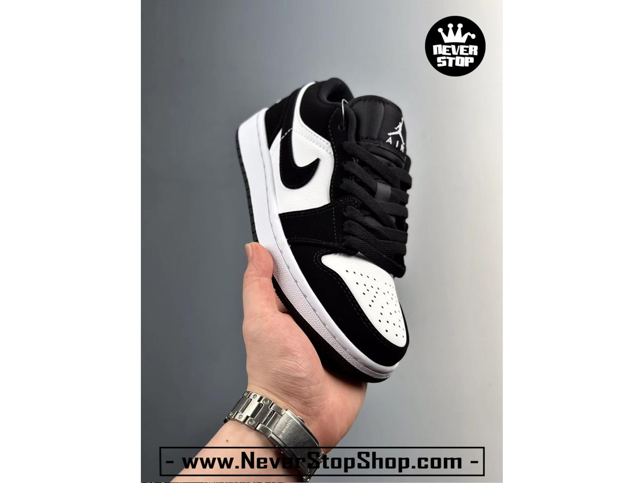 Giày NIKE AIR JORDAN 1 LOW PANDA BLACK WHITE bản replica ...