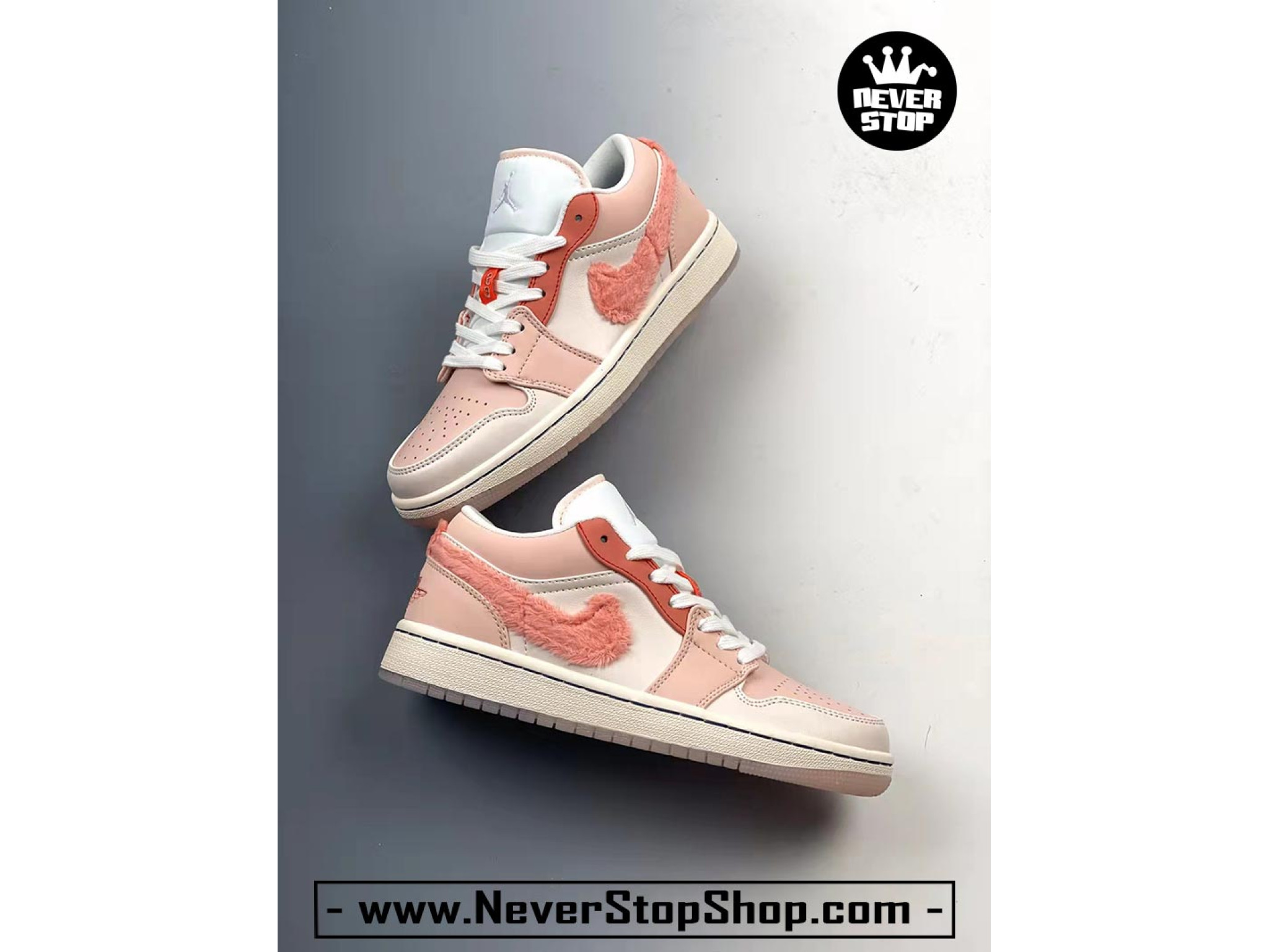 NIKE : Giày NIKE AIR JORDAN 1 LOW PINK MIGHTY SWOOSHERS ...
