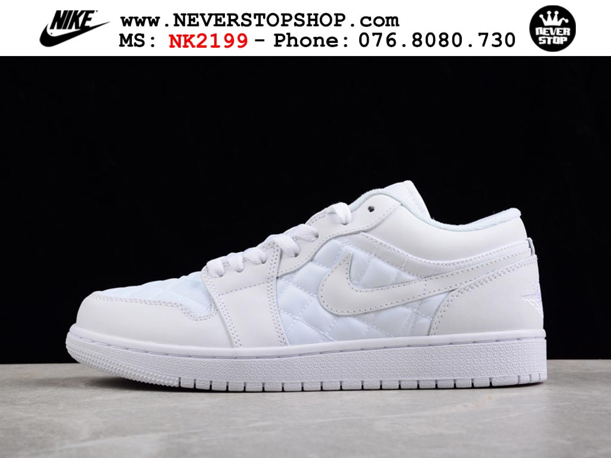 Nike Jordan 1 Low : Giày NIKE AIR JORDAN 1 LOW QUILTED TRIPLE ...