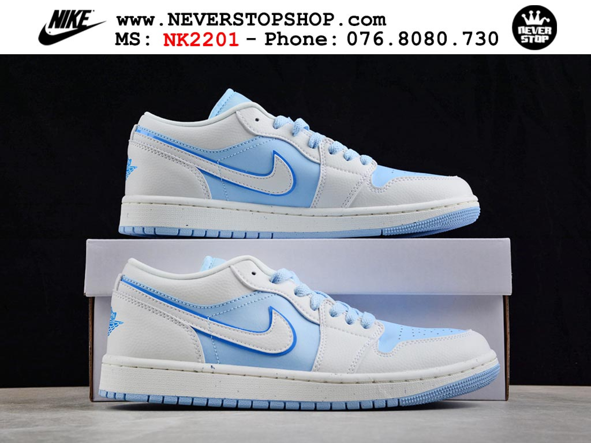 Giày NIKE AIR JORDAN 1 LOW REVERSE ICE BLUE cổ thấp ...