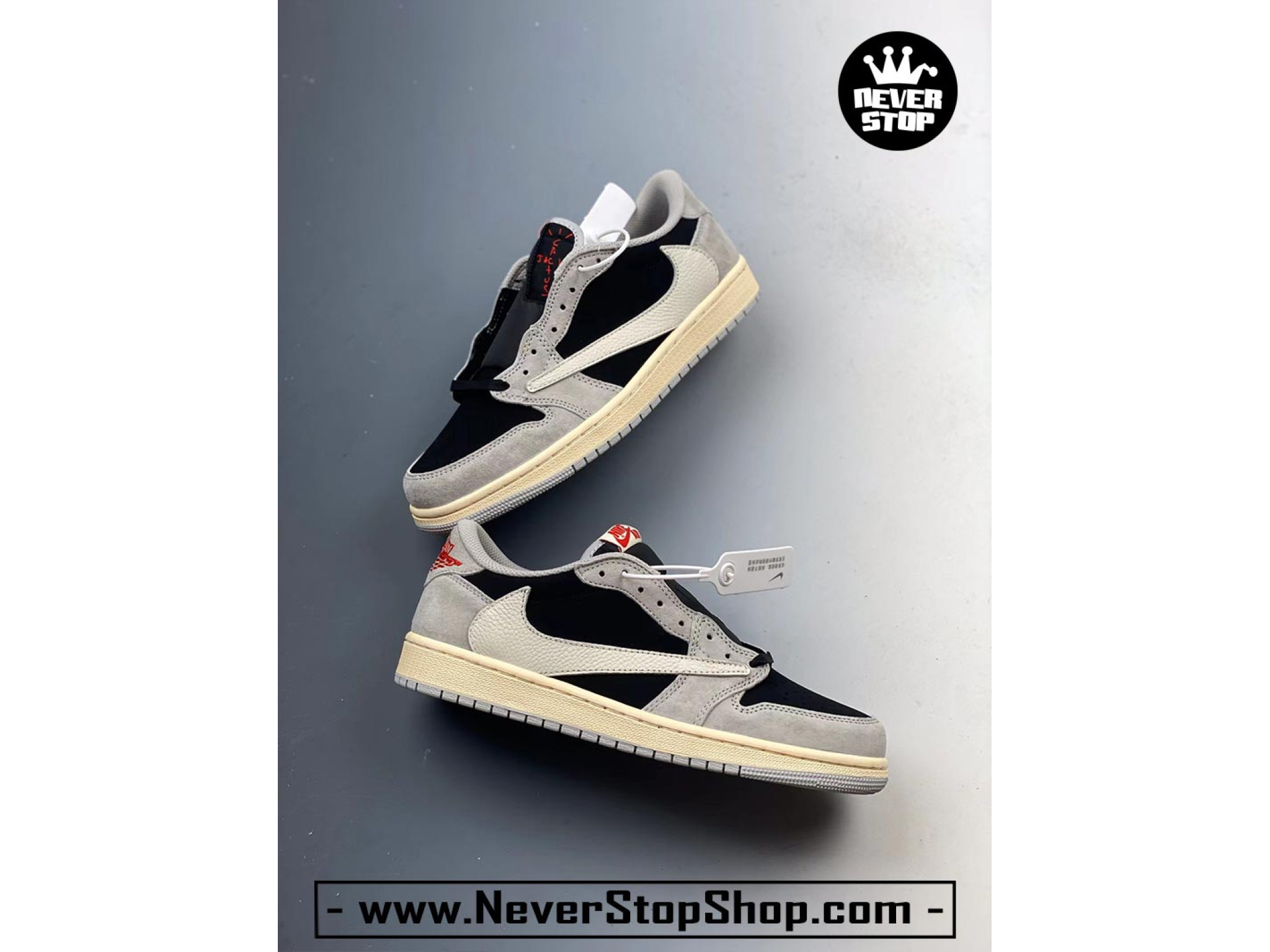 Giày NIKE AIR JORDAN 1 LOW TRAVIS SCOTT BLACK GREY bản ...