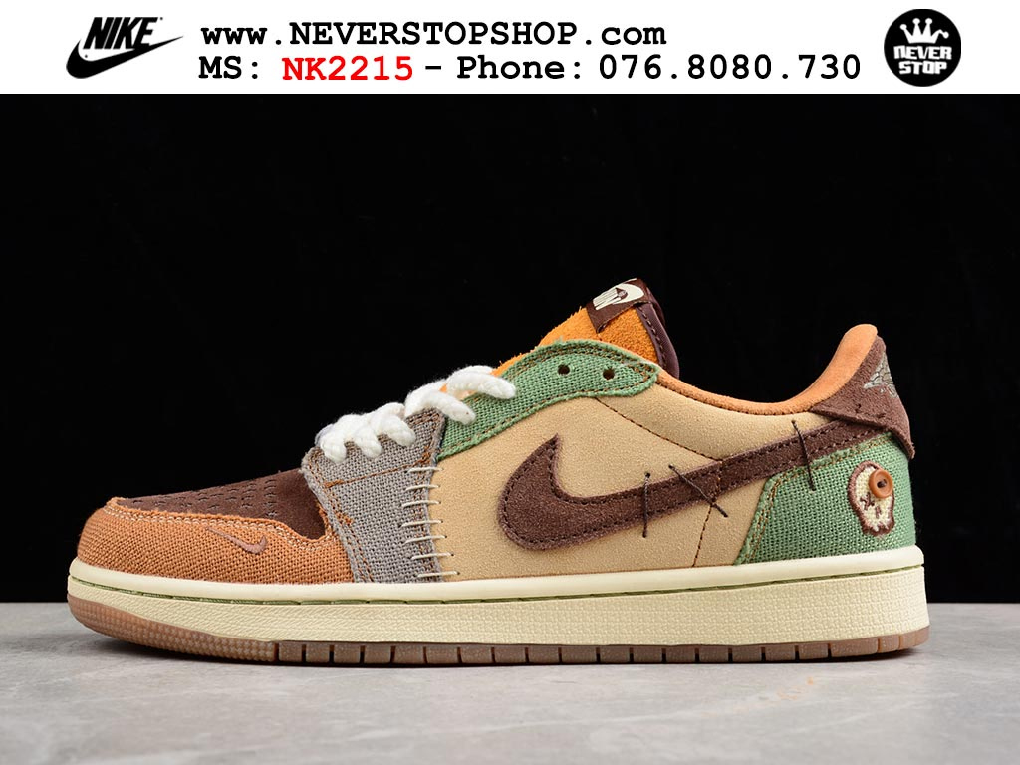 Giày NIKE AIR JORDAN 1 LOW VOODOO cổ thấp bản Replica ...