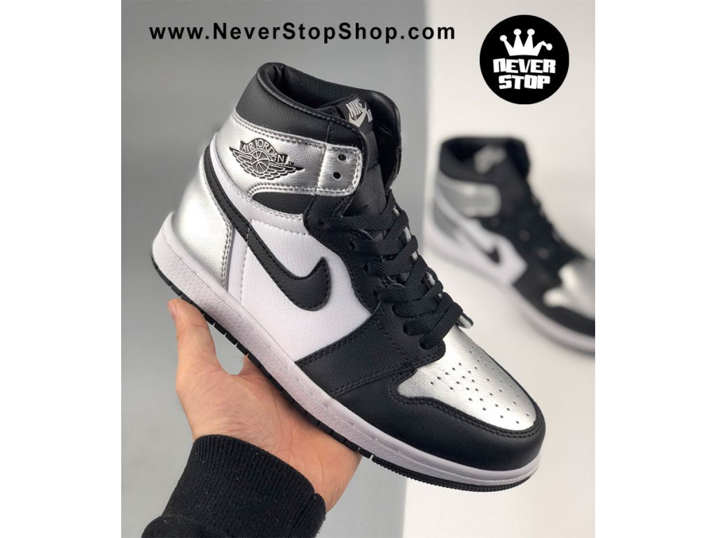 Giày NIKE JORDAN 1 HIGH BLACK SILVER hàng replcia 1:1 chất ...