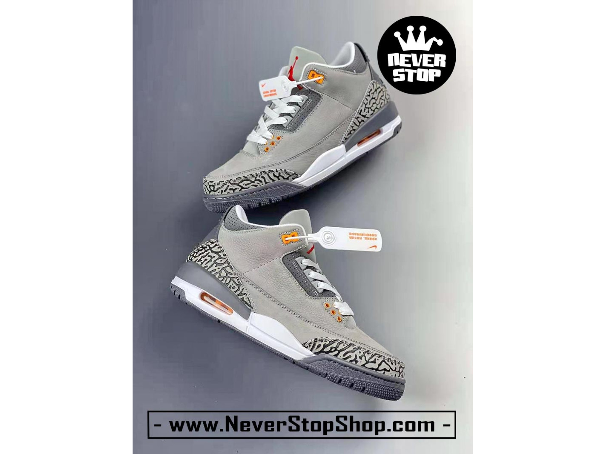 Giày (Order) : Giày bóng rổ NIKE JORDAN 3 COOL GREY ...