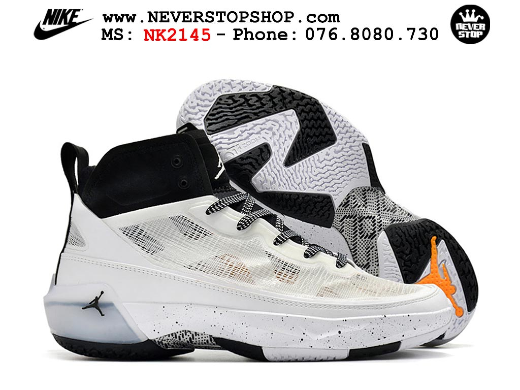 Giày bóng rổ nam NIKE JORDAN 37 OREO cổ cao thể thao ...