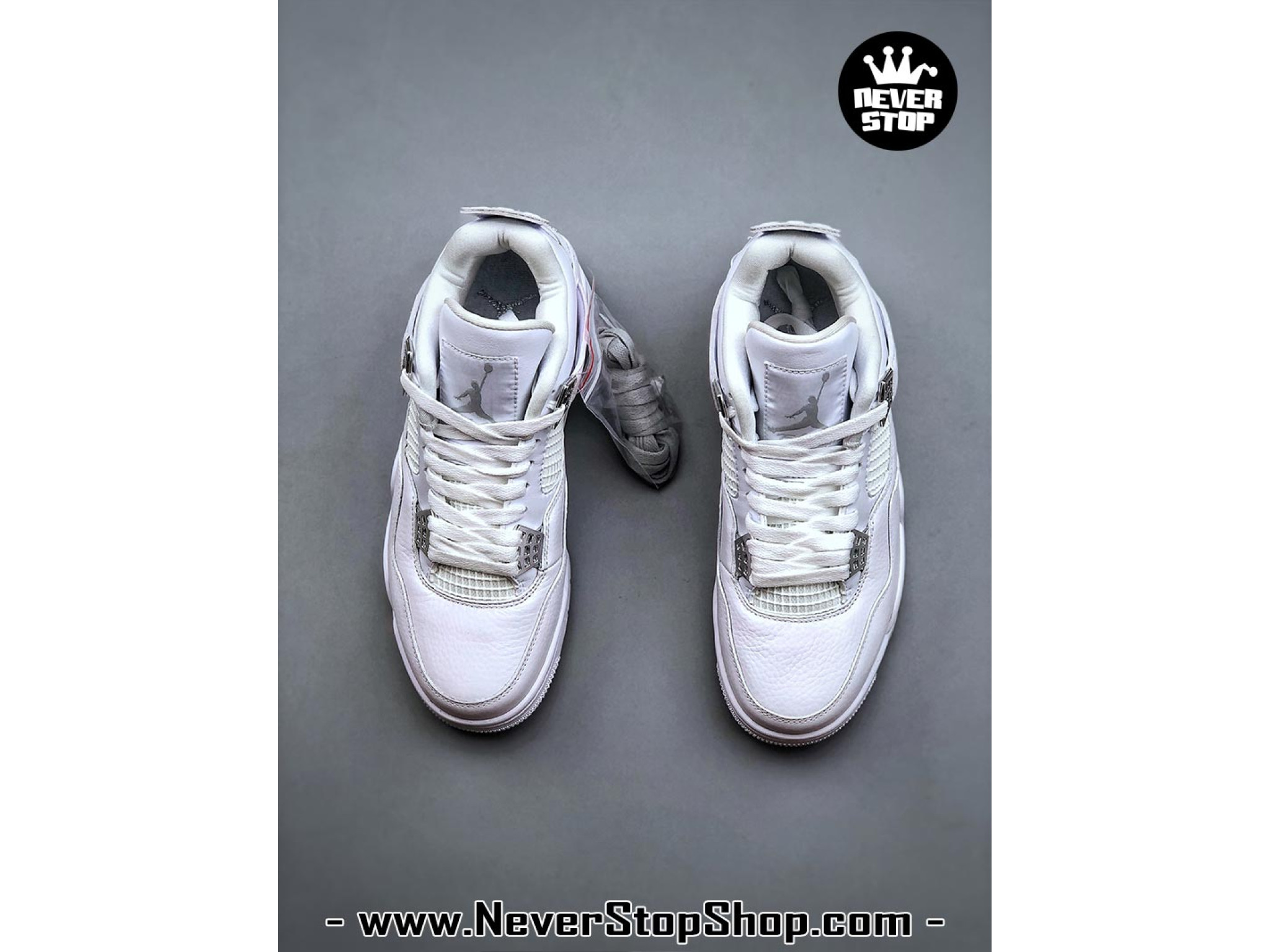 Giày thể thao NIKE AIR JORDAN 4 JD4 ALL WHITE nam nữ ...