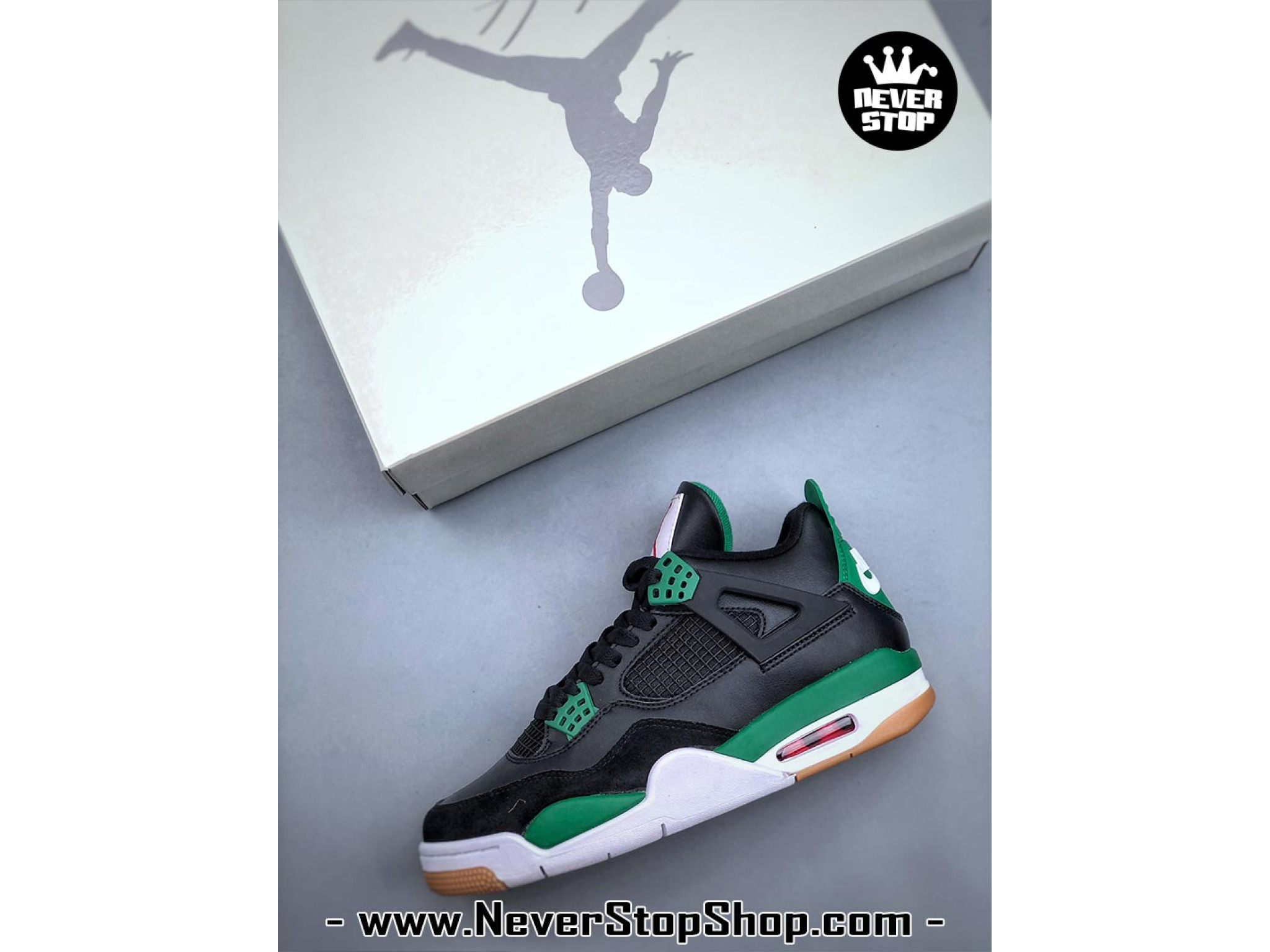 Giày thể thao NIKE AIR JORDAN 4 JD4 BLACK GREEN nam nữ ...