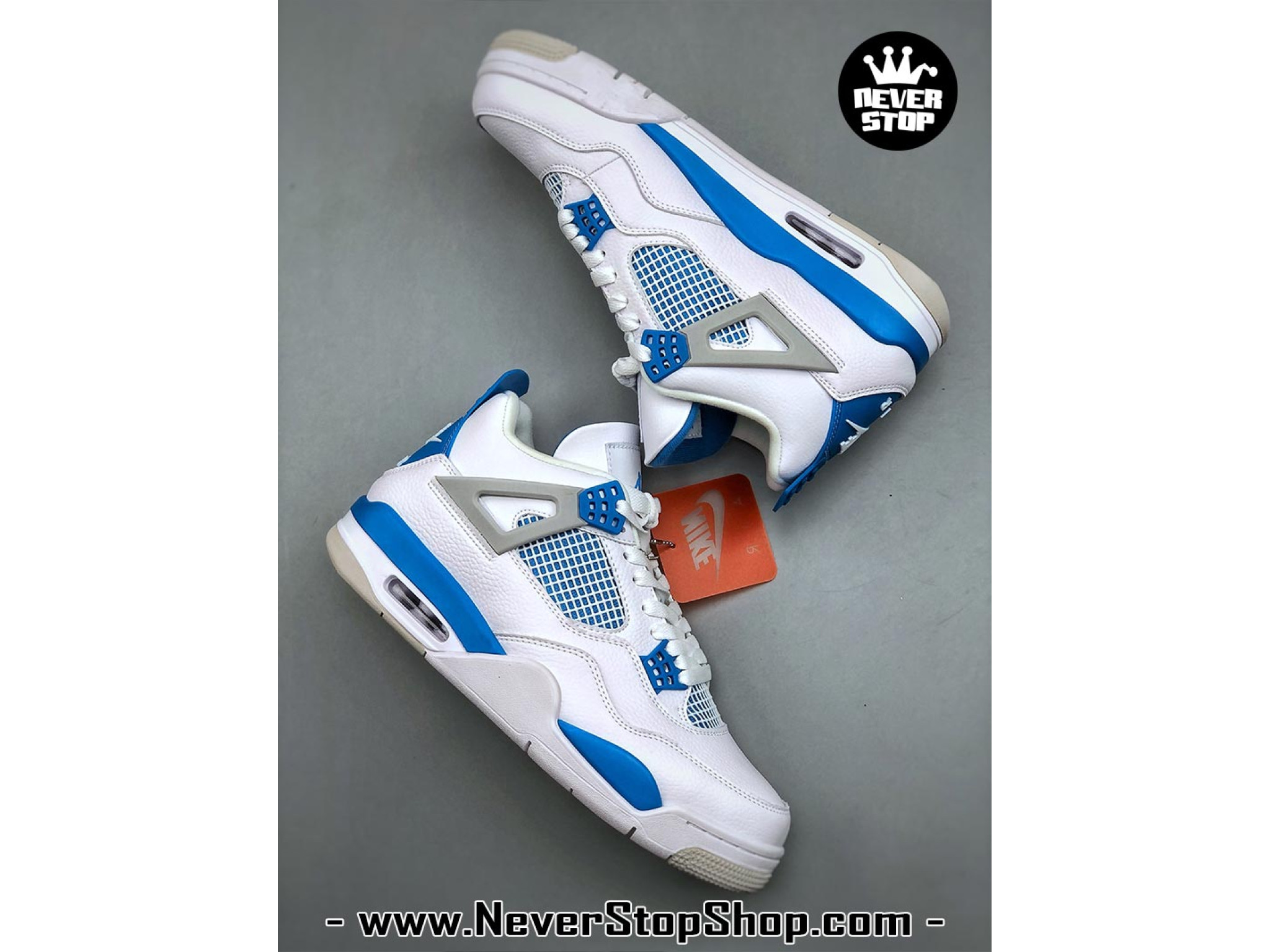 Giày thể thao NIKE AIR JORDAN 4 JD4 MILITARY BLUE nam ...