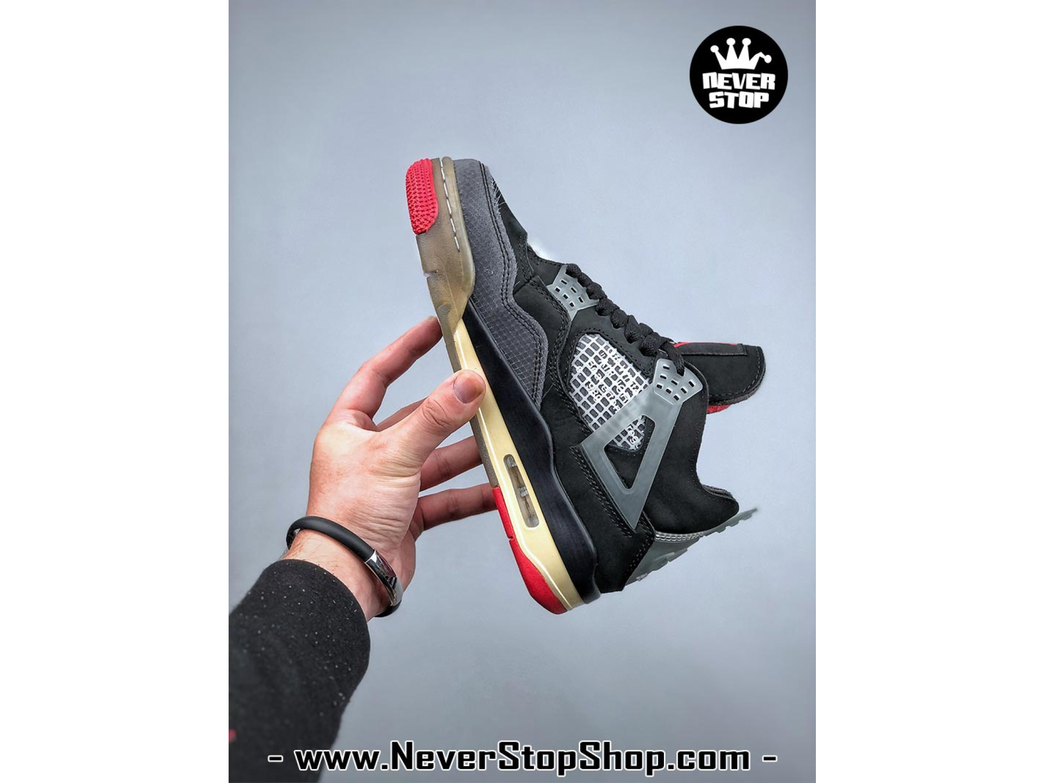 Giày thể thao NIKE AIR JORDAN 4 JD4 OFF WHITE BRED nam ...