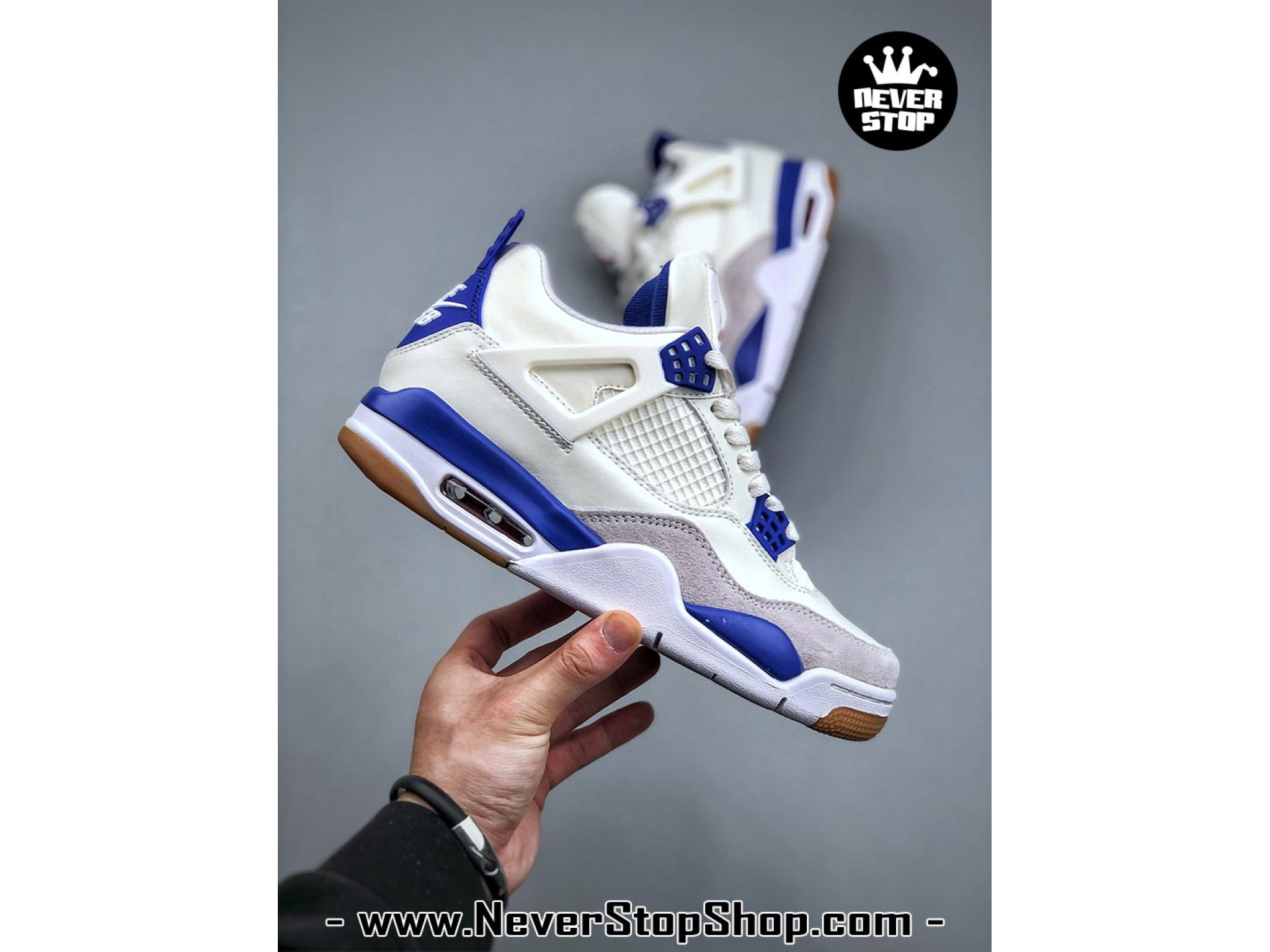 Giày thể thao NIKE AIR JORDAN 4 JD4 SAPPHIRE BLUE nam ...