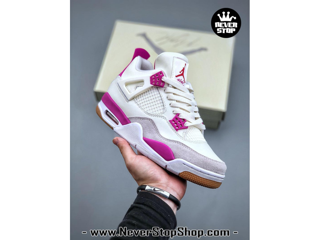 Giày thể thao NIKE AIR JORDAN 4 JD4 SAPPHIRE WHITE PURPLE ...