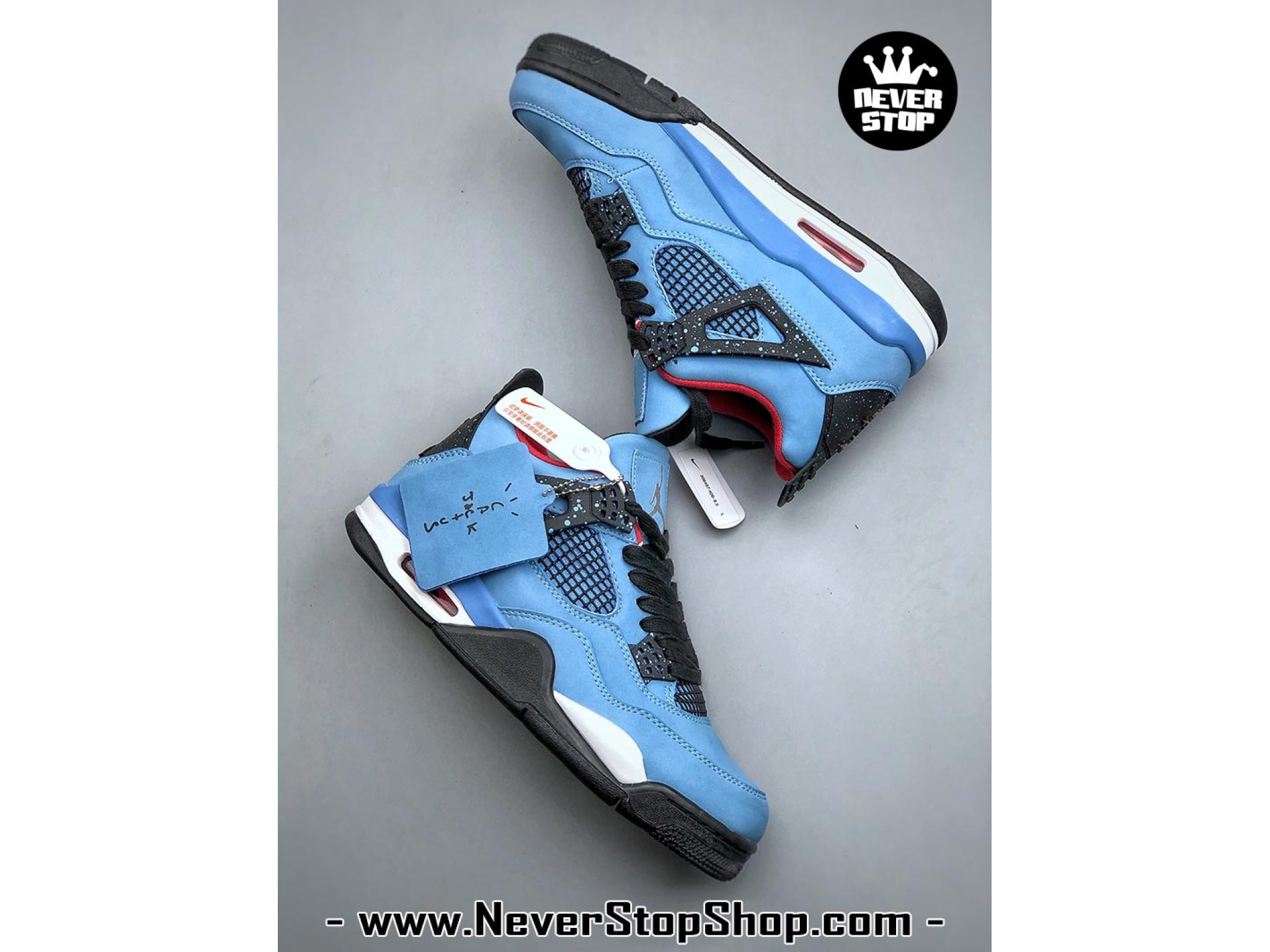 Giày thể thao NIKE AIR JORDAN 4 JD4 TRAVIS SCOTT BLUE ...