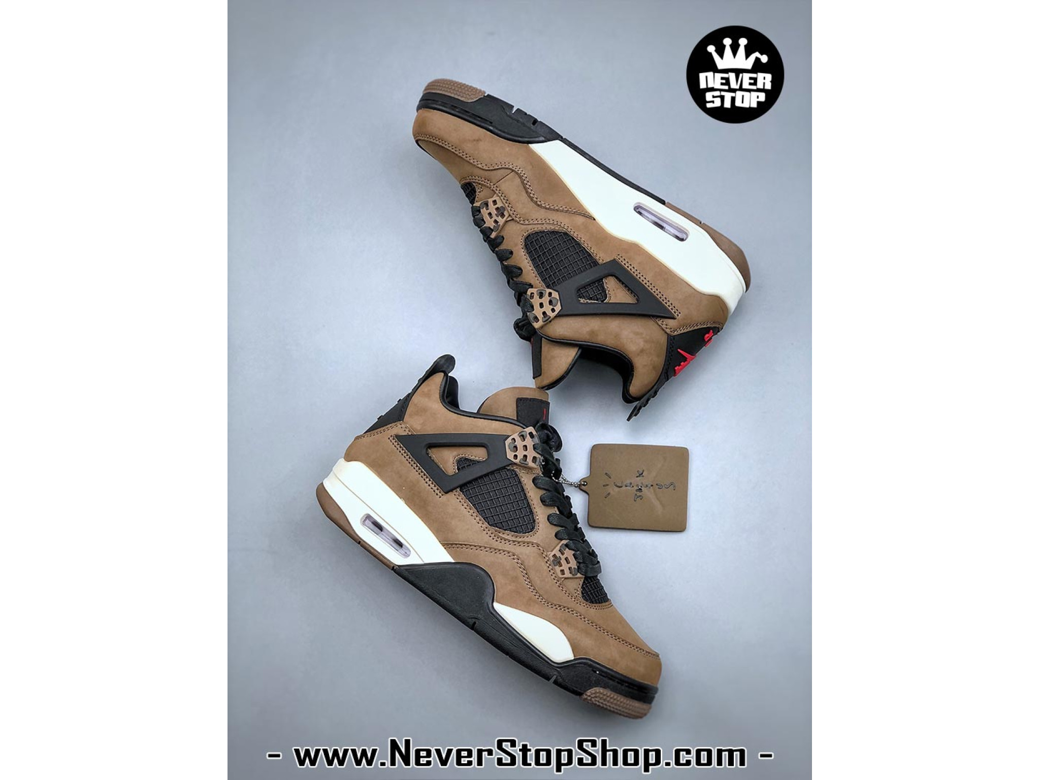 Giày thể thao NIKE AIR JORDAN 4 JD4 TRAVIS SCOTT OLIVE ...