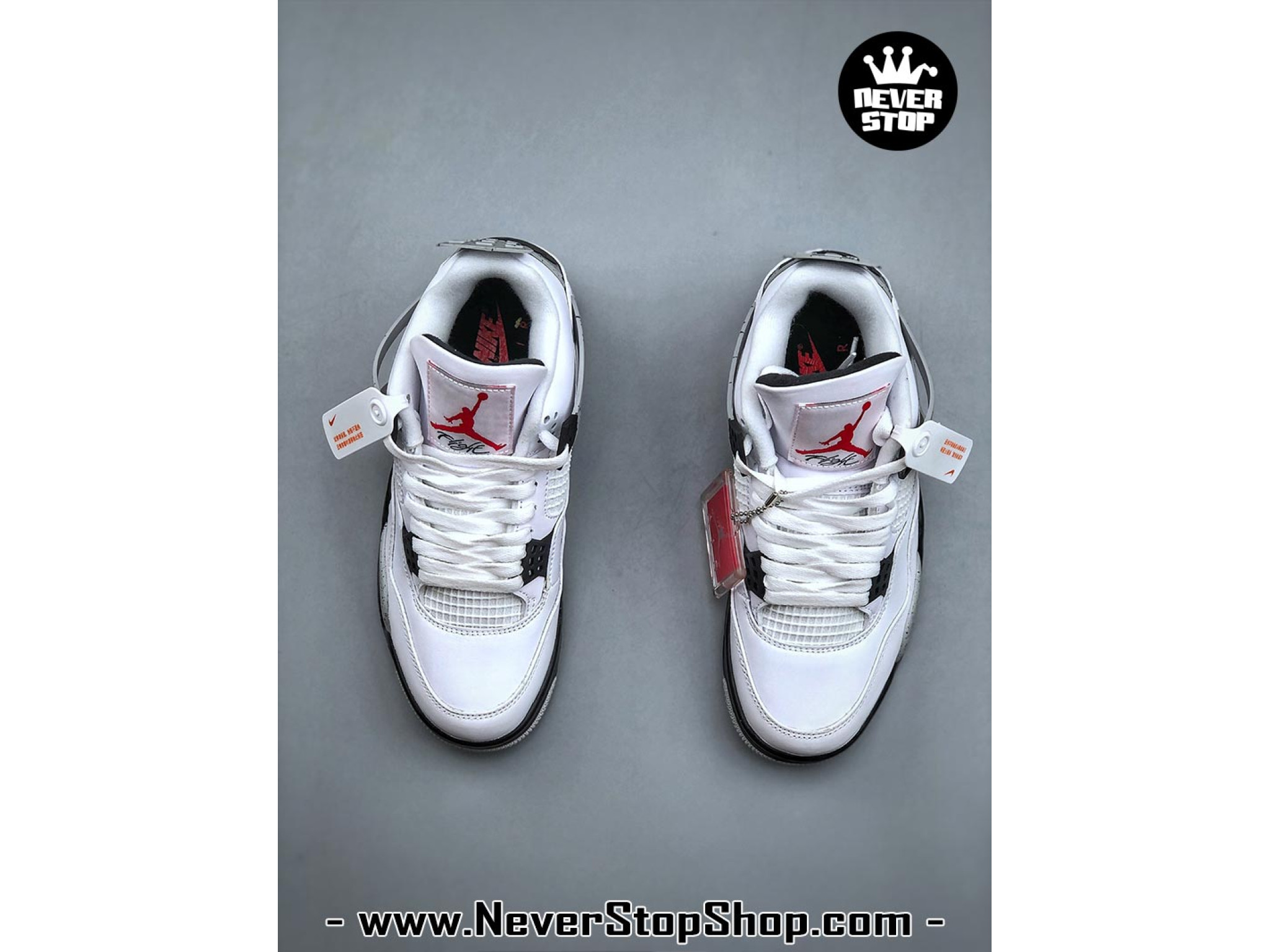 Giày thể thao NIKE AIR JORDAN 4 JD4 WHITE CEMENT nam nữ ...