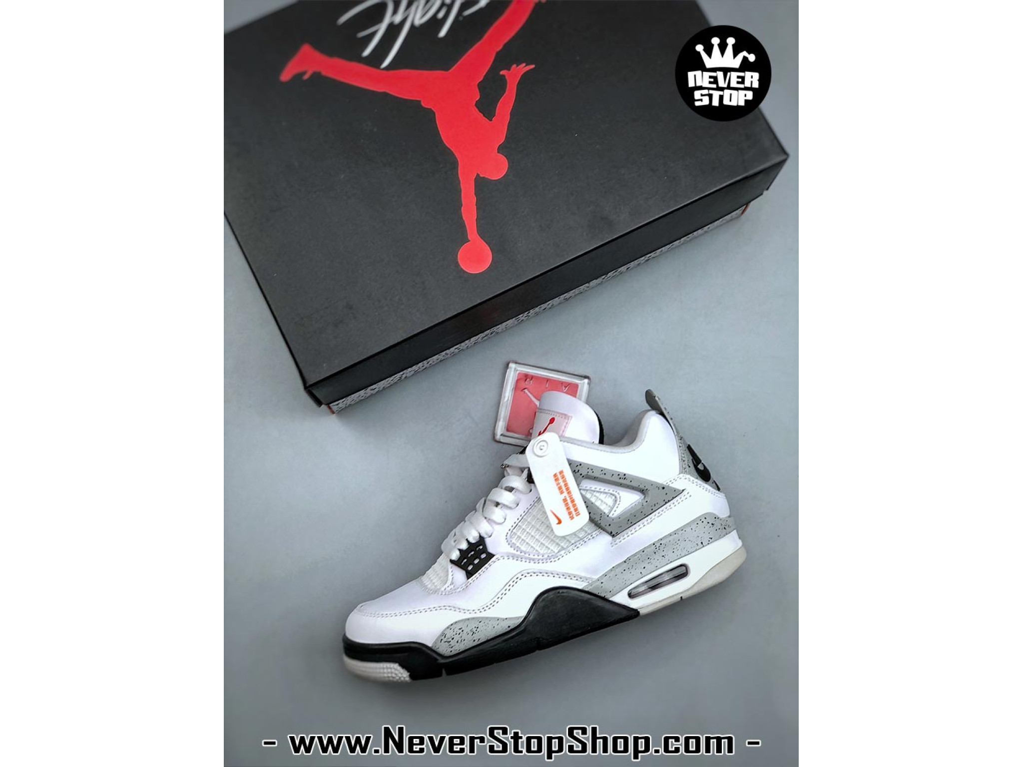 NIKE : Giày thể thao NIKE AIR JORDAN 4 JD4 WHITE CEMENT ...
