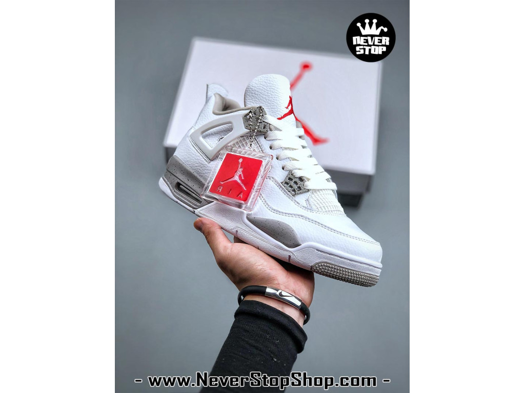 Giày thể thao NIKE AIR JORDAN 4 JD4 WHITE OREO nam nữ ...