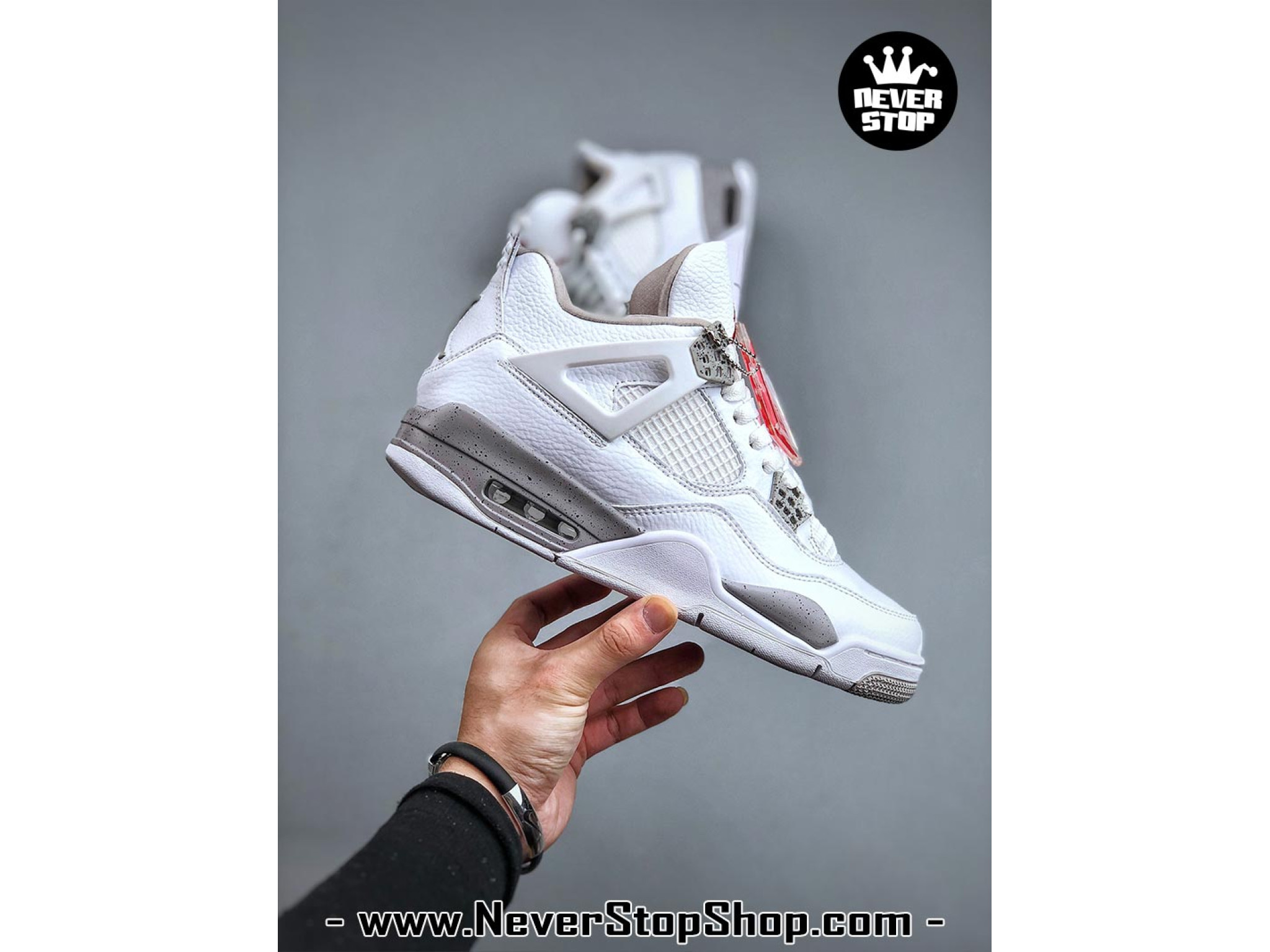 Giày thể thao NIKE AIR JORDAN 4 JD4 WHITE OREO nam nữ ...