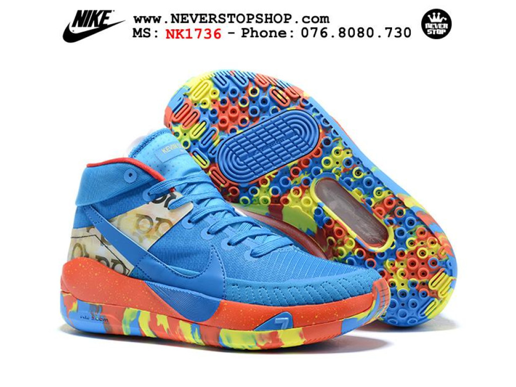 Nike KD 13 : Giày bóng rổ NIKE KD 13 BLUE ORANGE CAMO ...