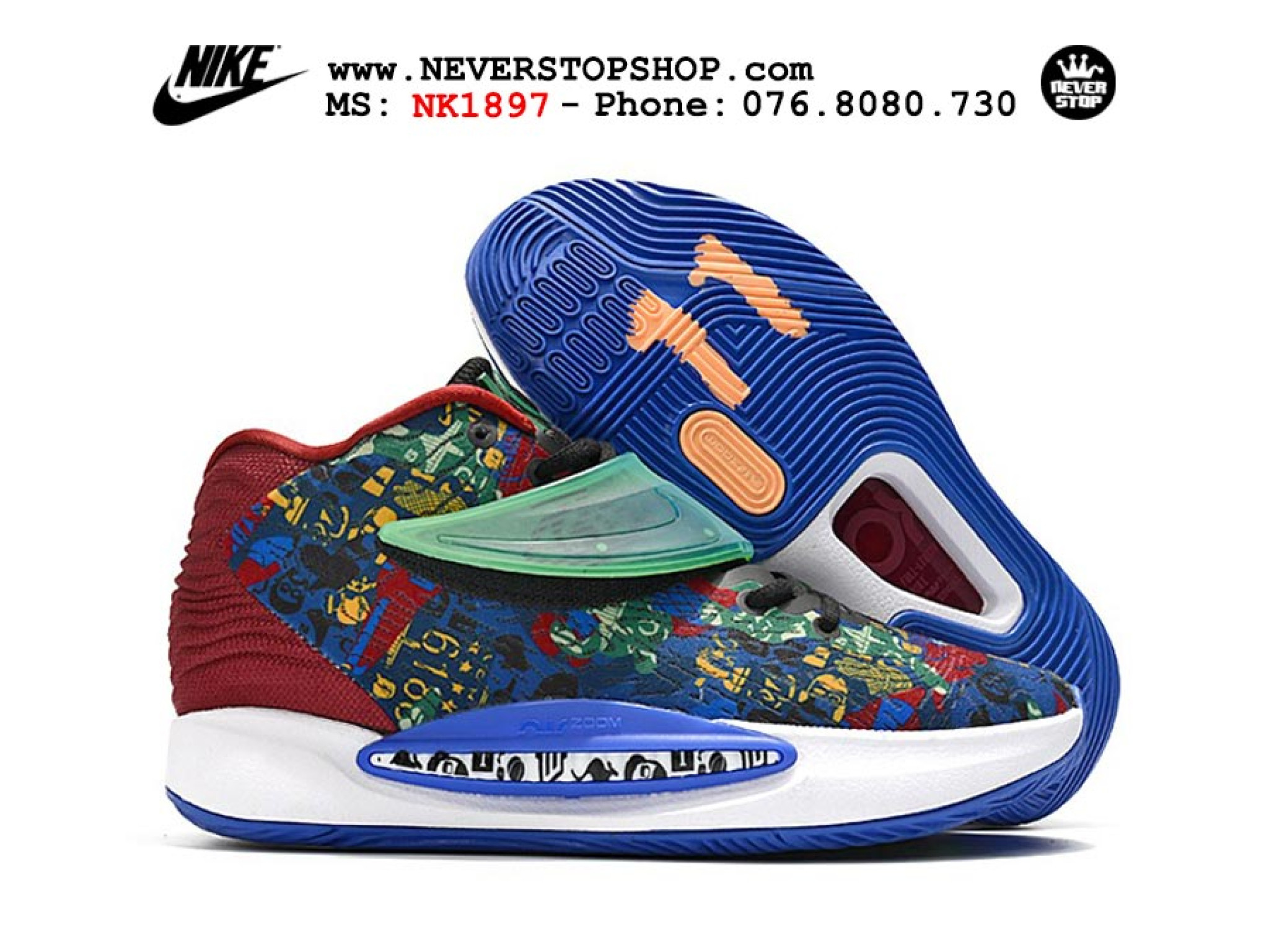 Nike KD 14 : Giày bóng rổ nam NIKE KD 14 KY D BLUE hàng ...