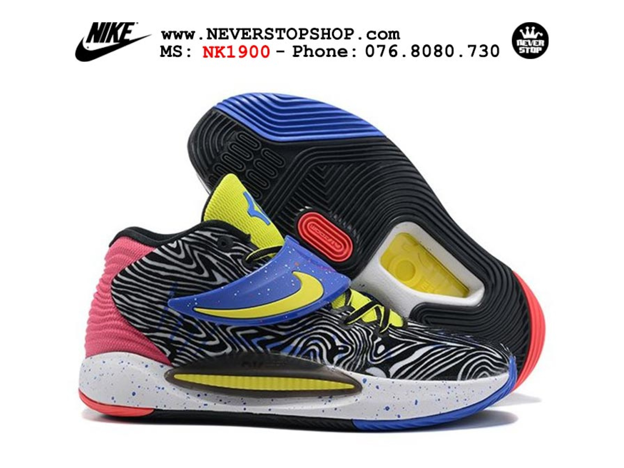 Giày bóng rổ nam NIKE KD 14 POP ART hàng mới loại ...