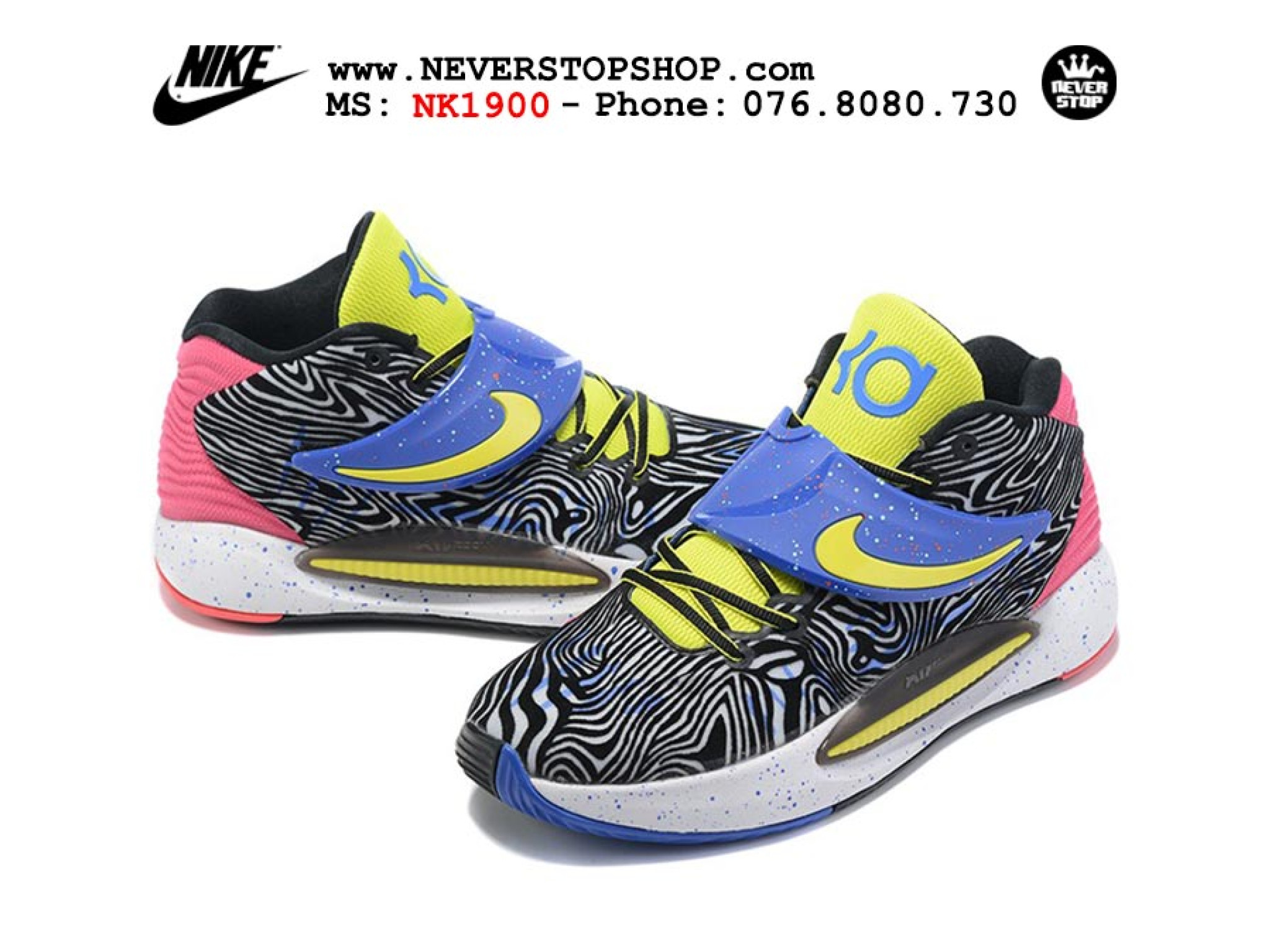 Giày bóng rổ nam NIKE KD 14 POP ART hàng mới loại ...