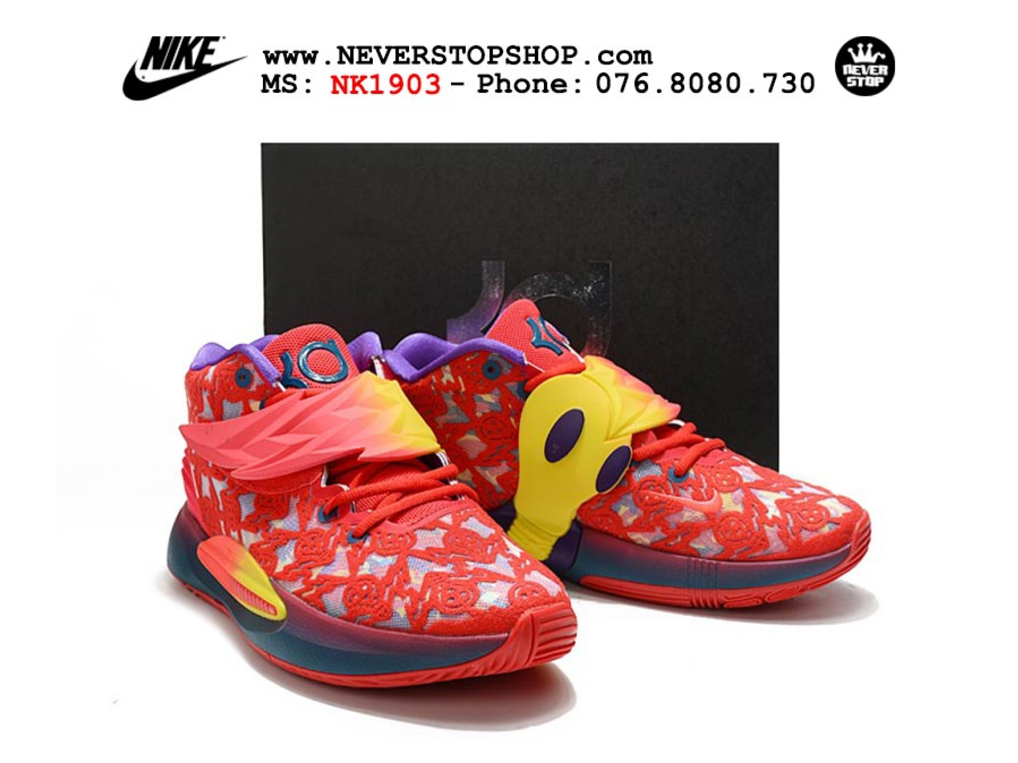 Giày bóng rổ nam NIKE KD 14 RON ENGLISH RED hàng mới ...