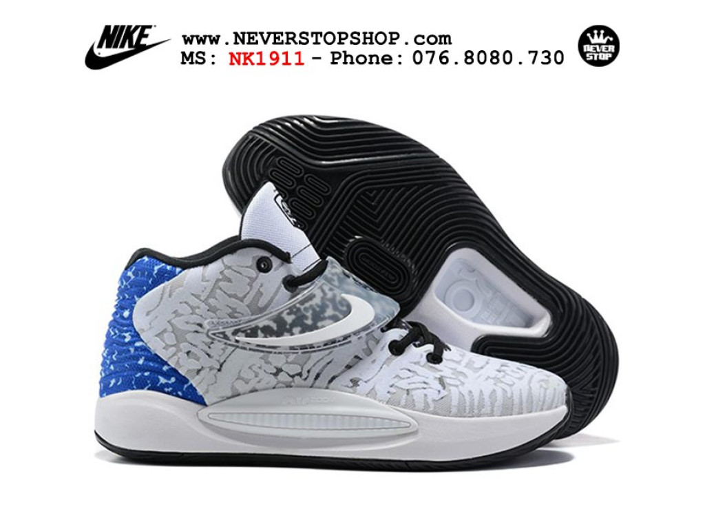 Giày bóng rổ nam NIKE KD 14 WHITE BLUE RED hàng mới ...