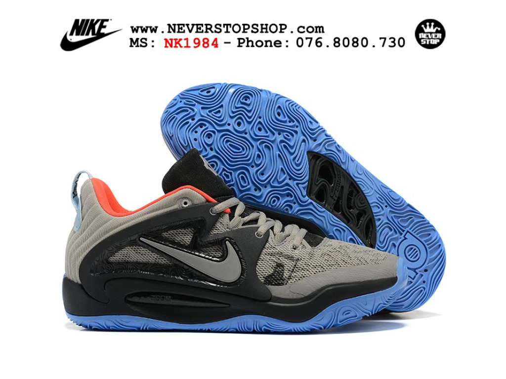 Giày bóng rổ cổ thấp NIKE KD 15 BLACK GREY BLUE hàng ...