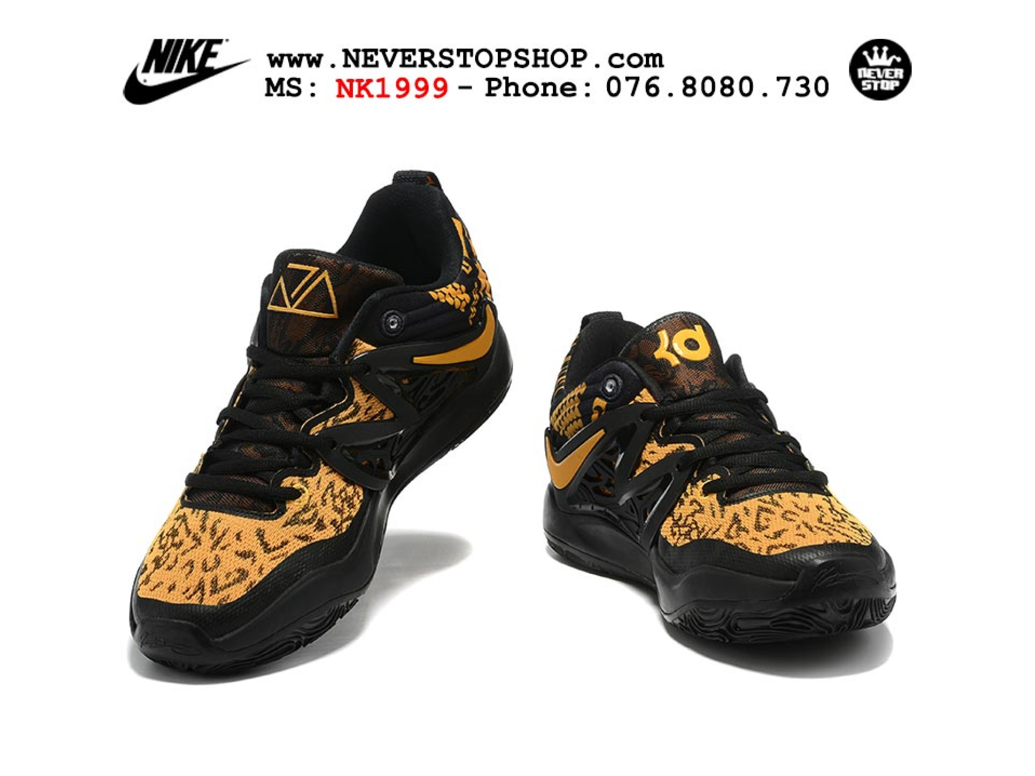 Giày bóng rổ cổ thấp NIKE KD 15 YELLOW BLACK hàng ...