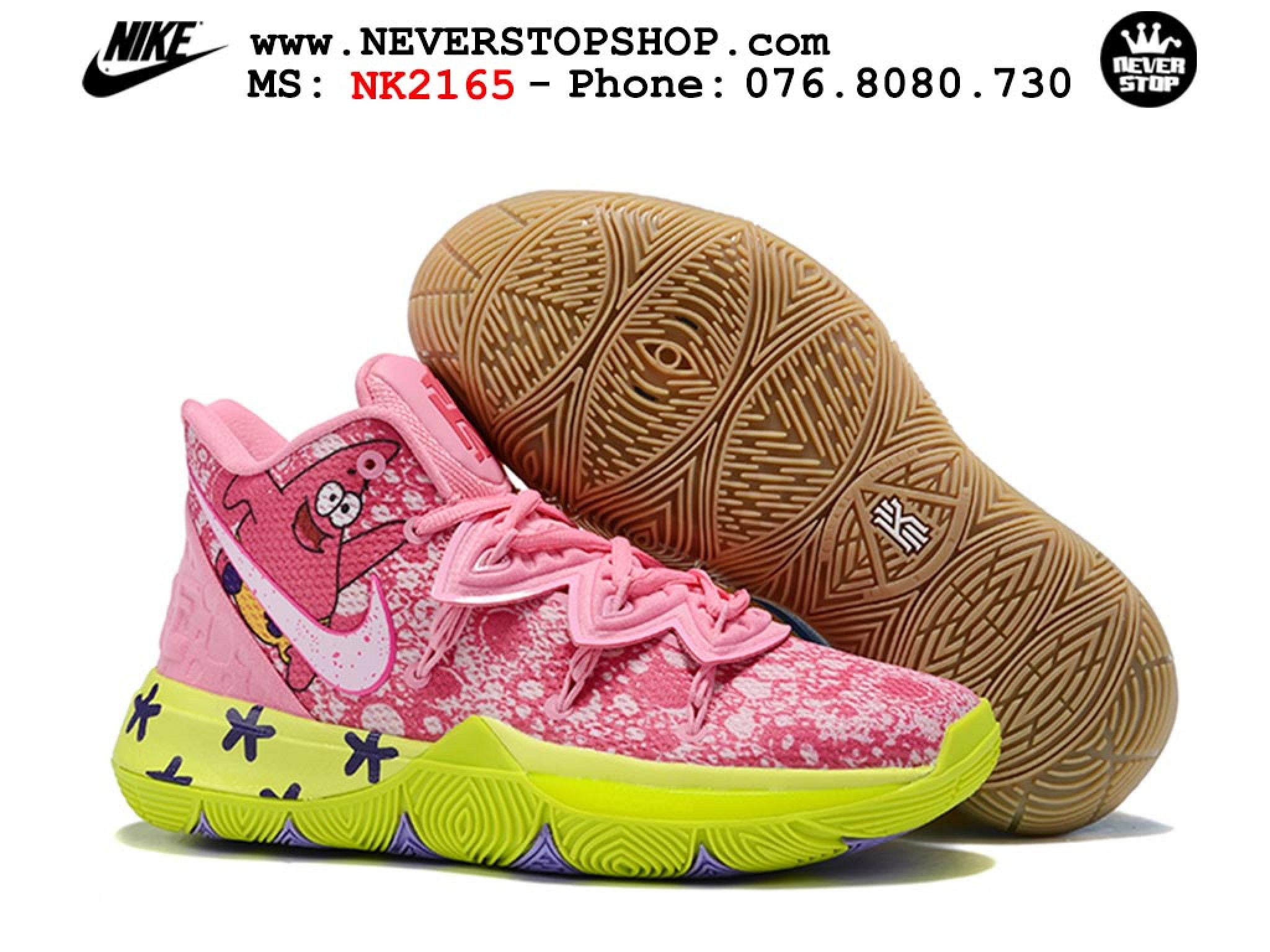 Giày bóng rổ nam NIKE KYRIE 5 SPONGEBOB X PATRICK cổ ...