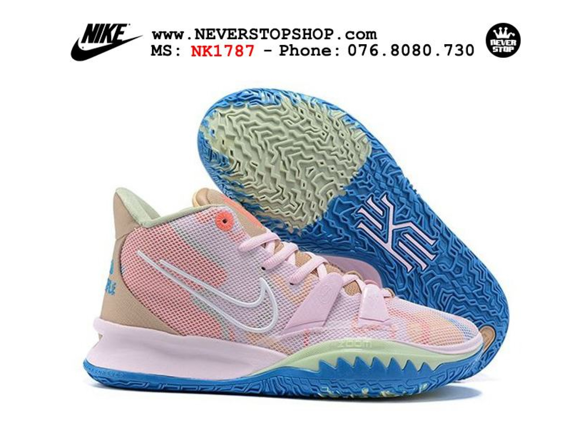 Giày NIKE KYRIE 7 1 WORLD, 1 PEOPLE PINK cổ cao chuyên ...