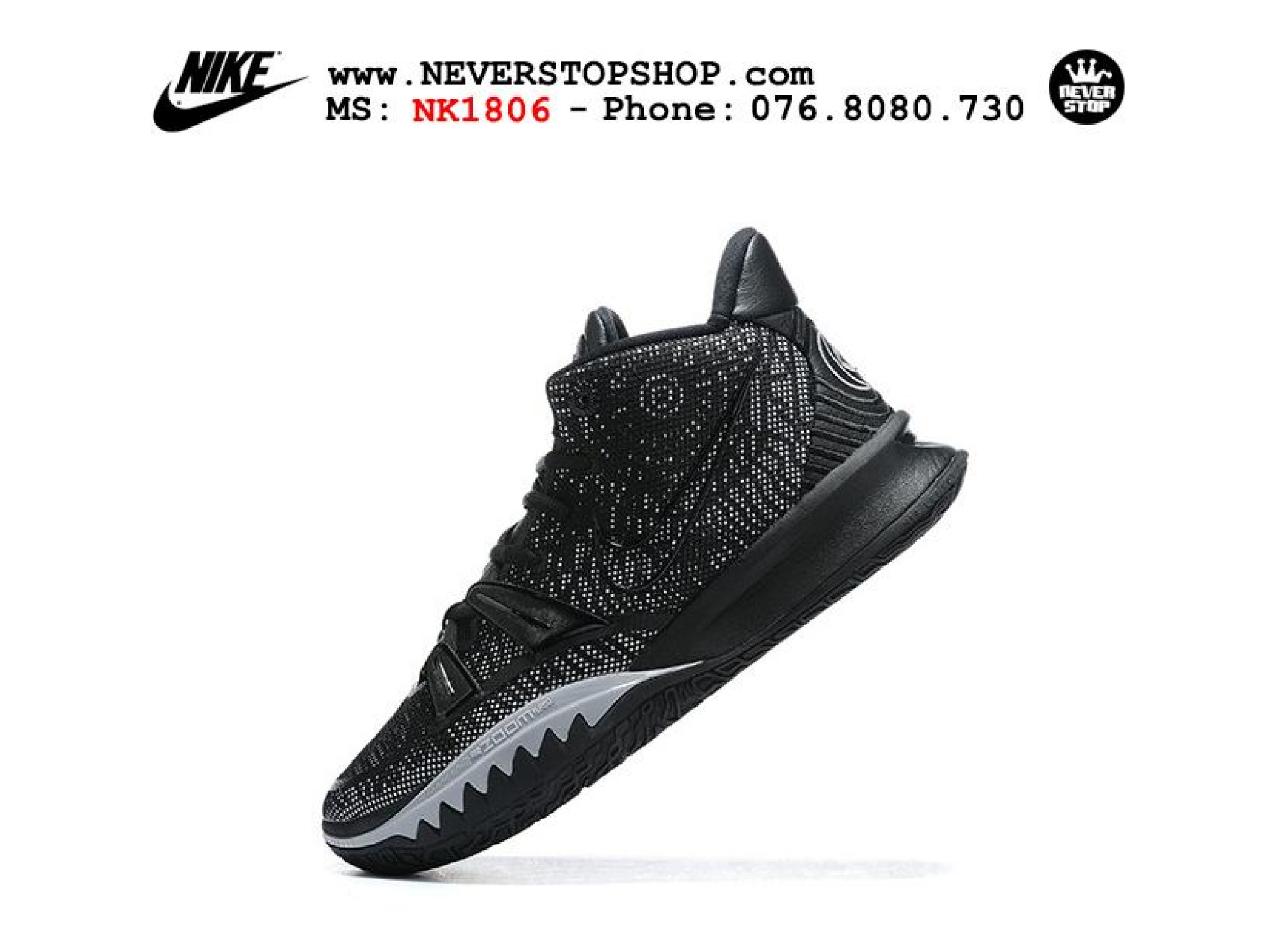 Giày (Order) : Giày NIKE KYRIE 7 BLACK WHITE cổ cao chuyên ...