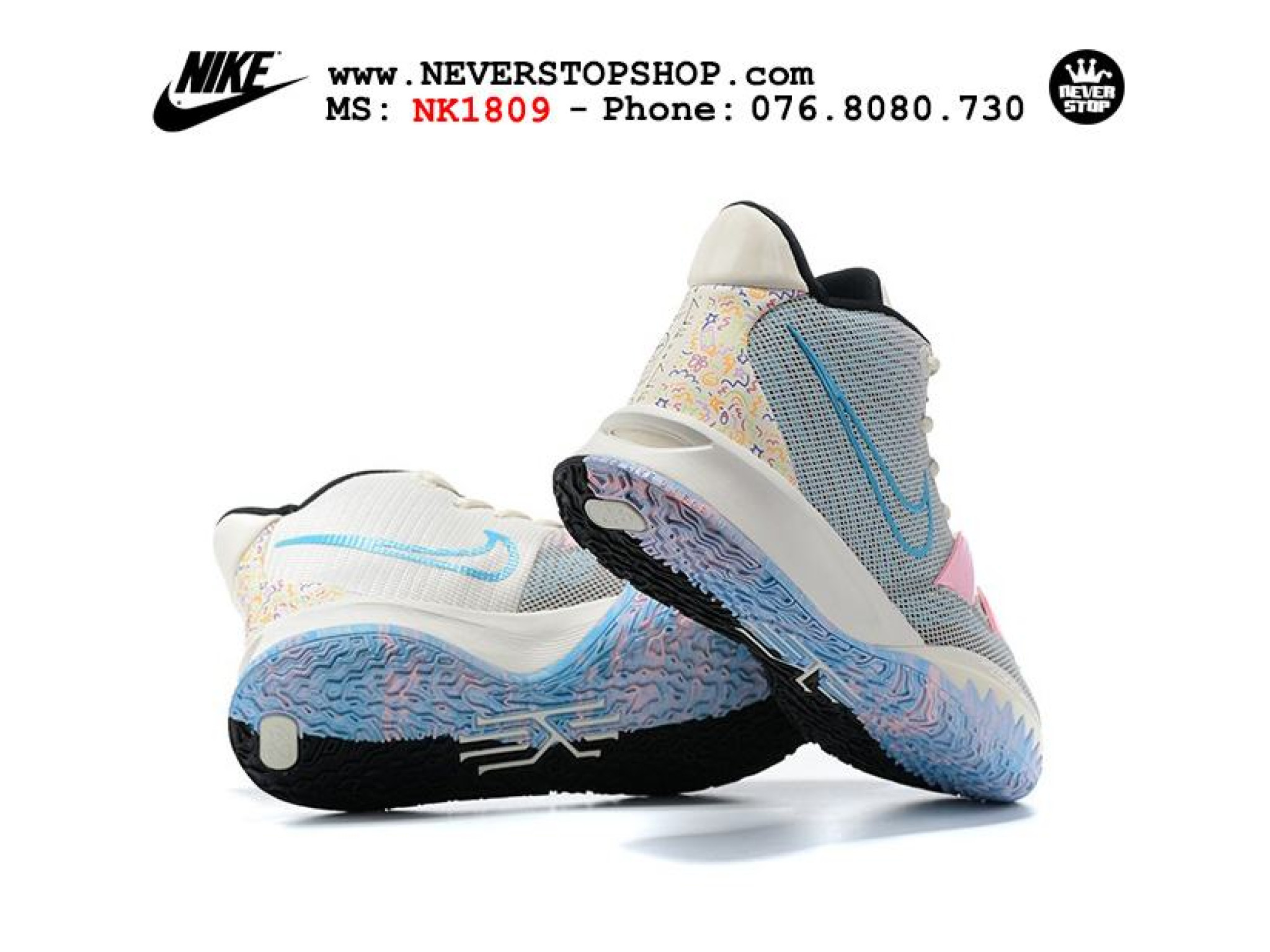 Giày cộc cạch 2 màu mismatch : Giày NIKE KYRIE 7 IVORY ...